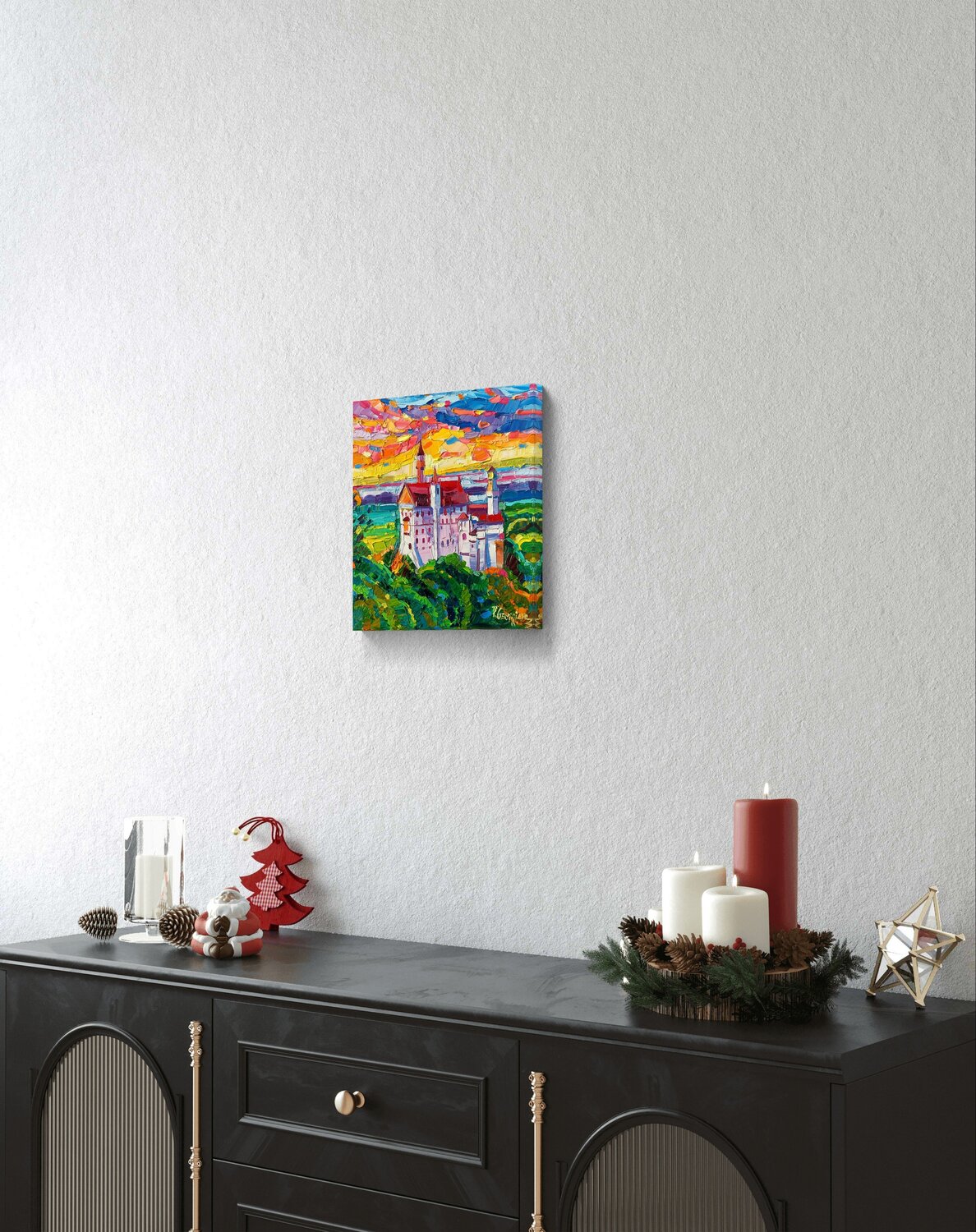 Neuschwanstein Castle by Vanya Georgieva (2023) : Painting Oil on ...