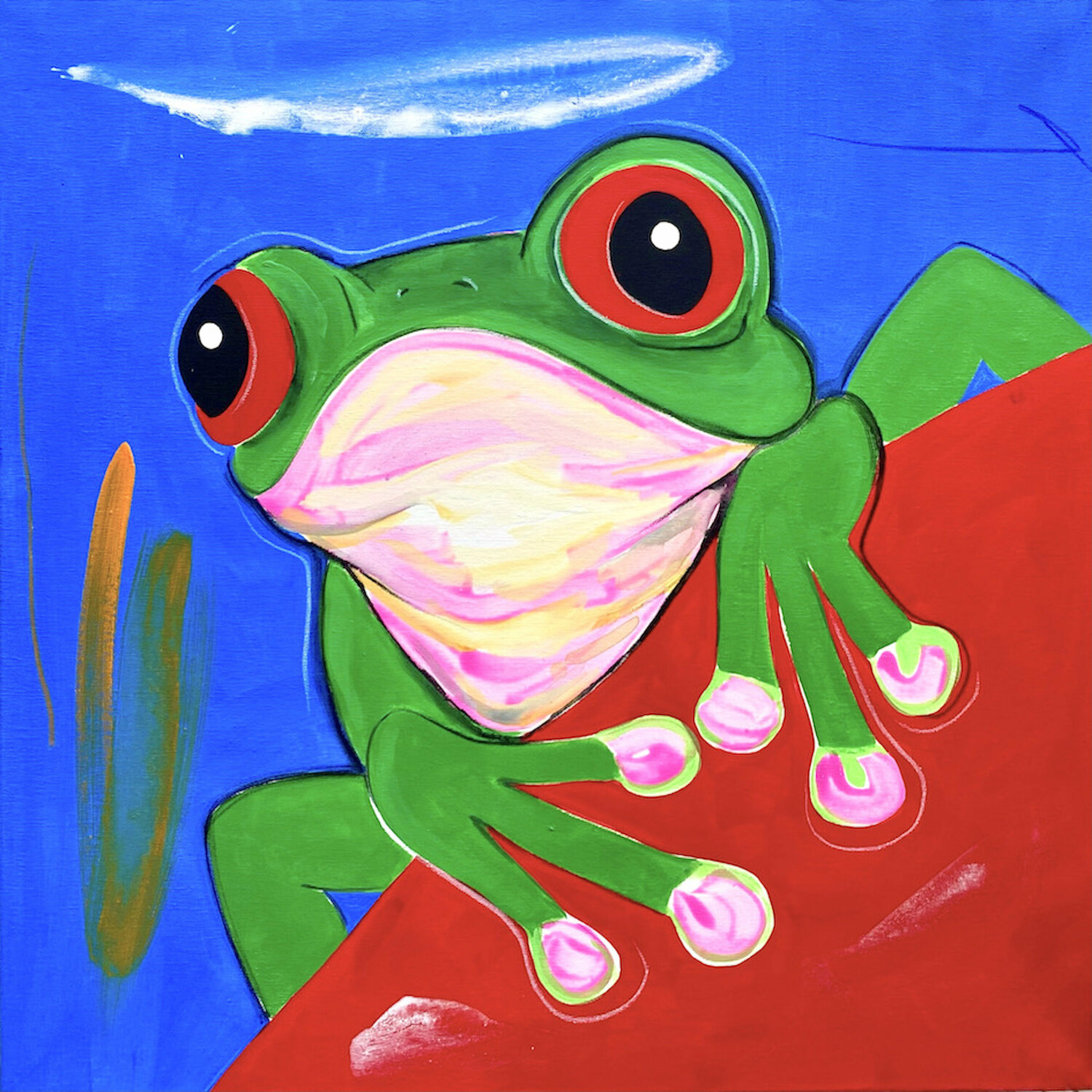 Rana Blue by Ersilia Sarrecchia (2008) : Painting Acrylic, Oil on Canvas - Singulart