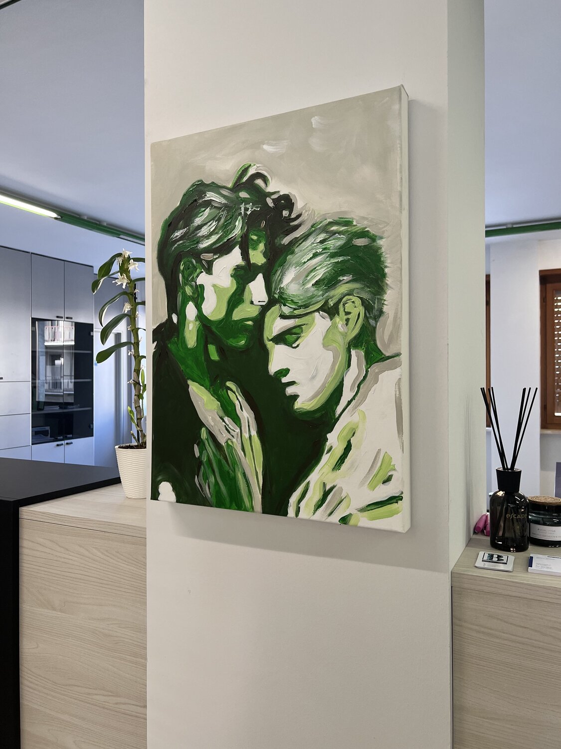 Hold me de Elisa Bonotti (2023) : Peinture Acrylique, Pastel sur Toile ...