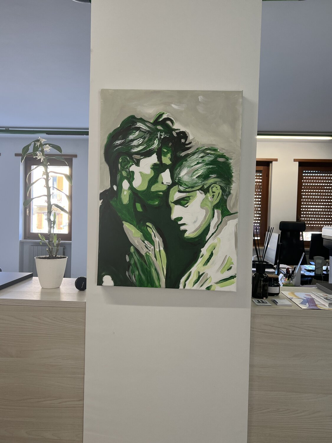 Hold me de Elisa Bonotti (2023) : Peinture Acrylique, Pastel sur Toile ...