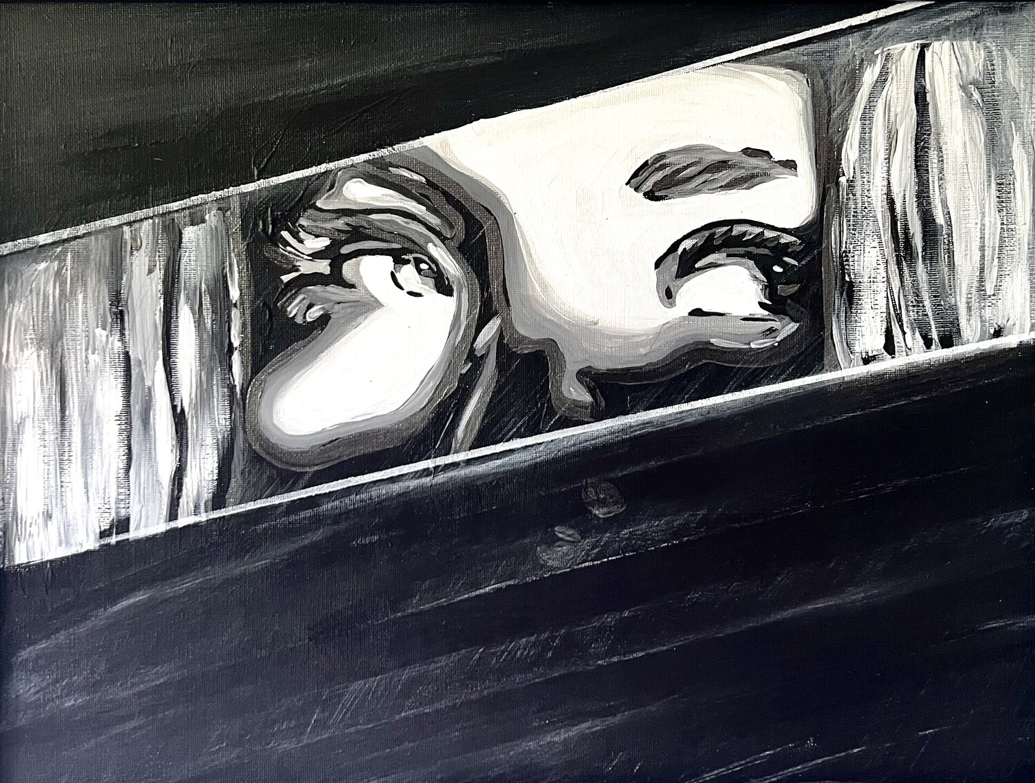 The black eyes by Elisa Bonotti (2023) : Painting Acrylic, Ink on ...