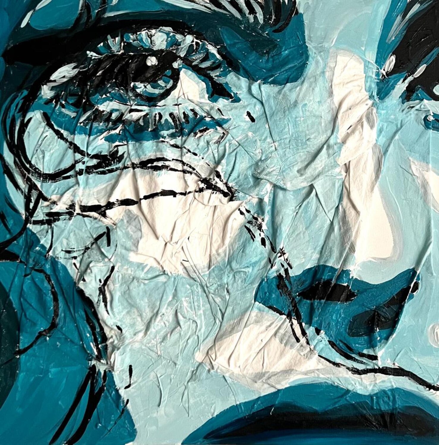 The veil #5 von Elisa Bonotti (2023): Malerei Acryl, Farbspray auf ...