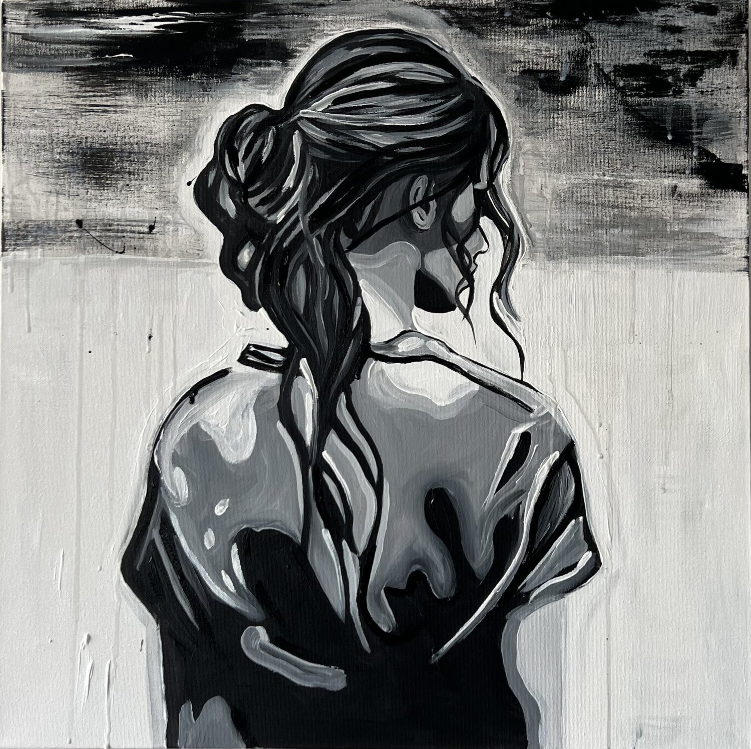 Rainy Day by Elisa Bonotti (2024) : Painting Acrylic, Enamel on Canvas ...