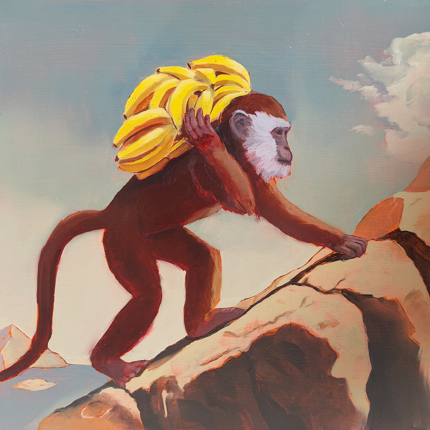 The Tail of Sisyphus by Jacob La Cour (2023) : Painting Oil on Wood ...