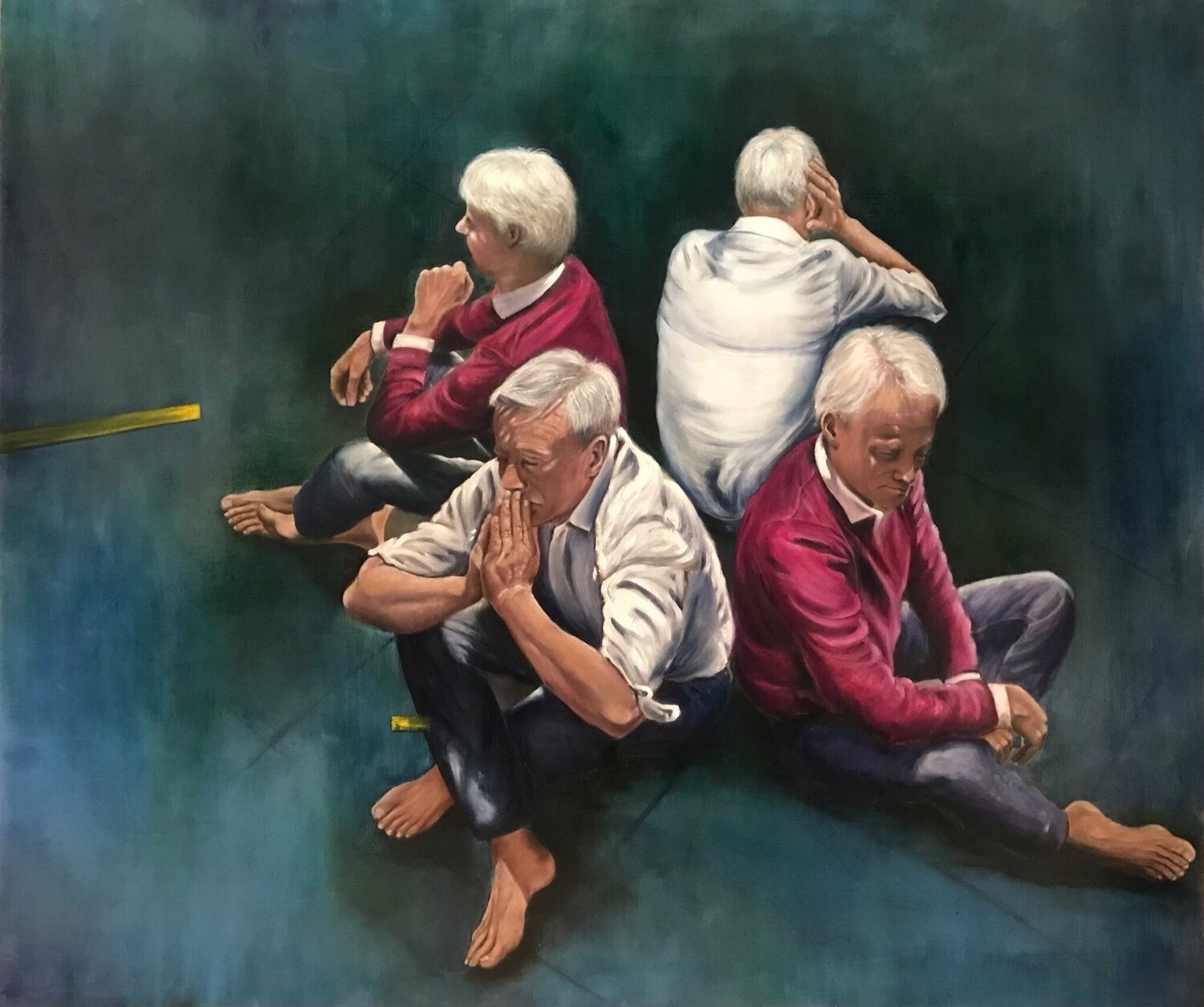 4-leaved clover von Conny Roels (2017): Malerei Öl auf Leinwand - Singulart