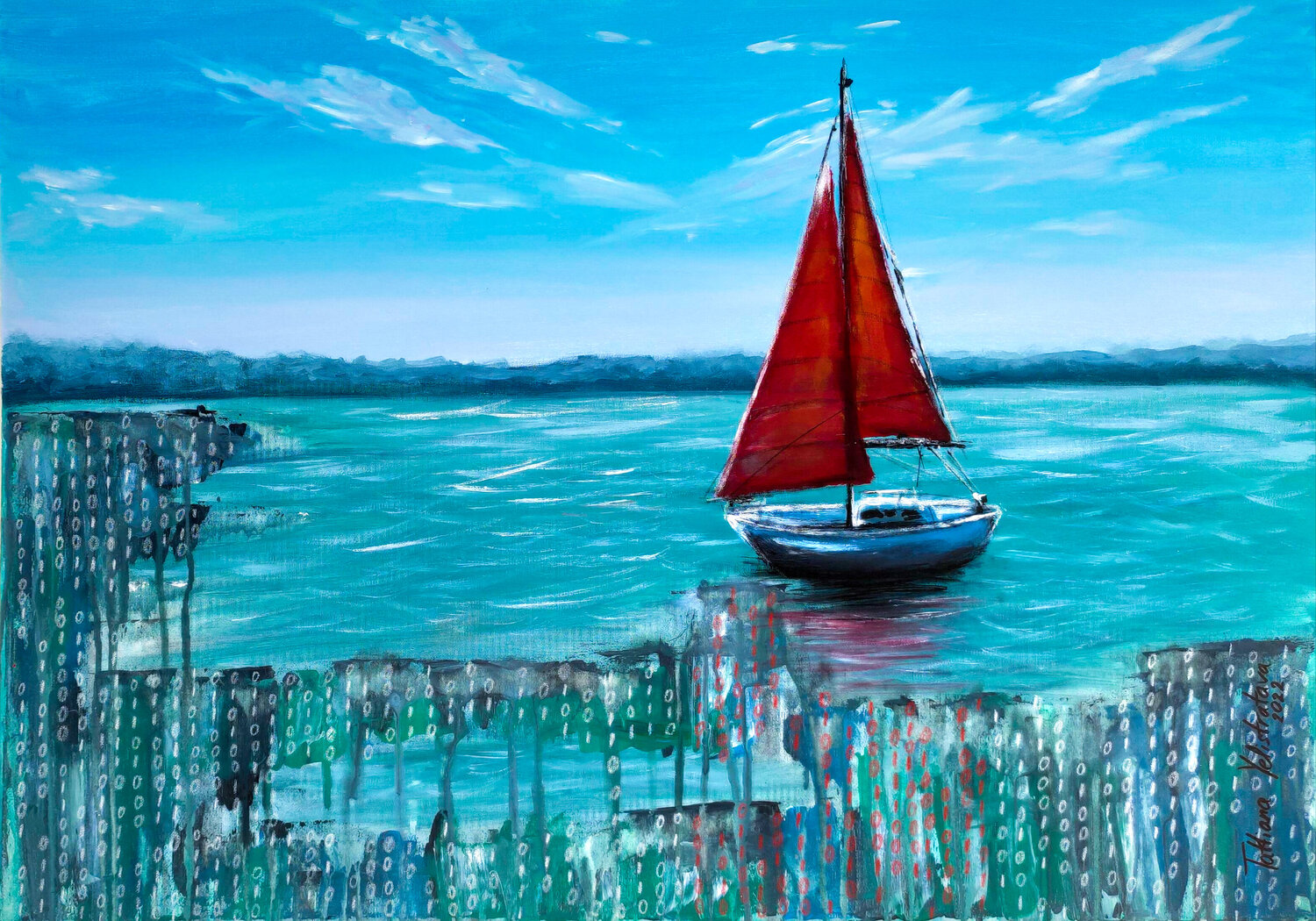 Sailboat Painting Acrylic