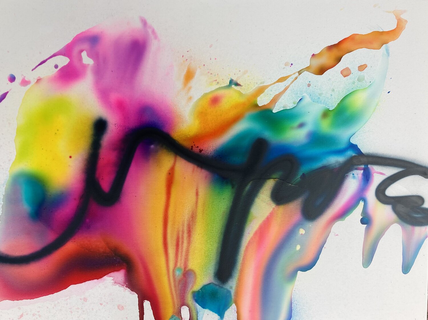 Melting pot von Miriam Smidt (2023): Malerei Aquarell, Tusche auf ...