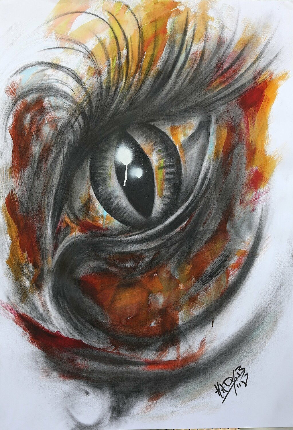 Inner Eye von Hady Beydoun (2018): Werk auf Papier Aquarell auf Papier ...