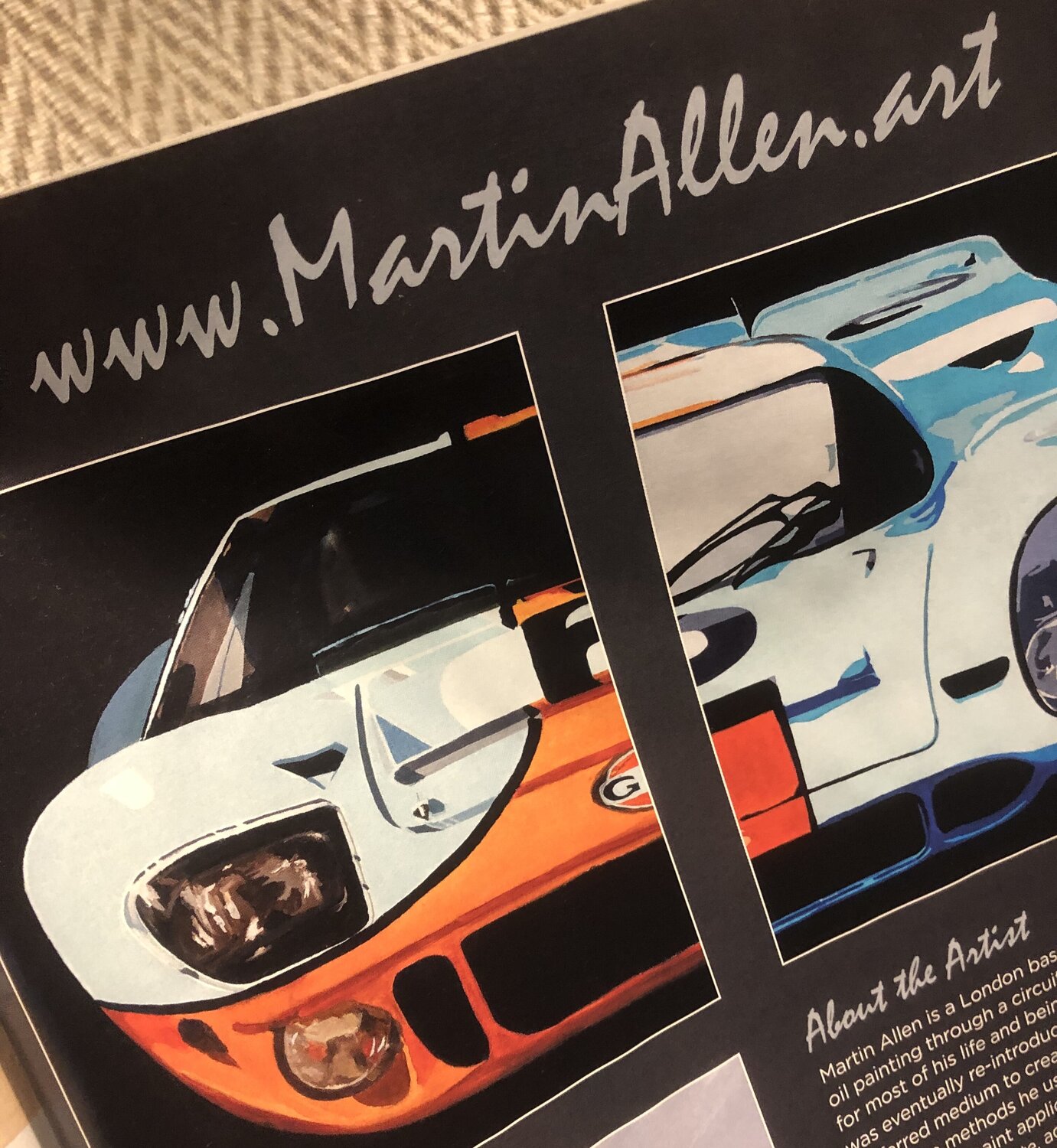 Ford GT40 Gulf by Martin Allen (2019) : Painting Oil on Canvas - Singulart