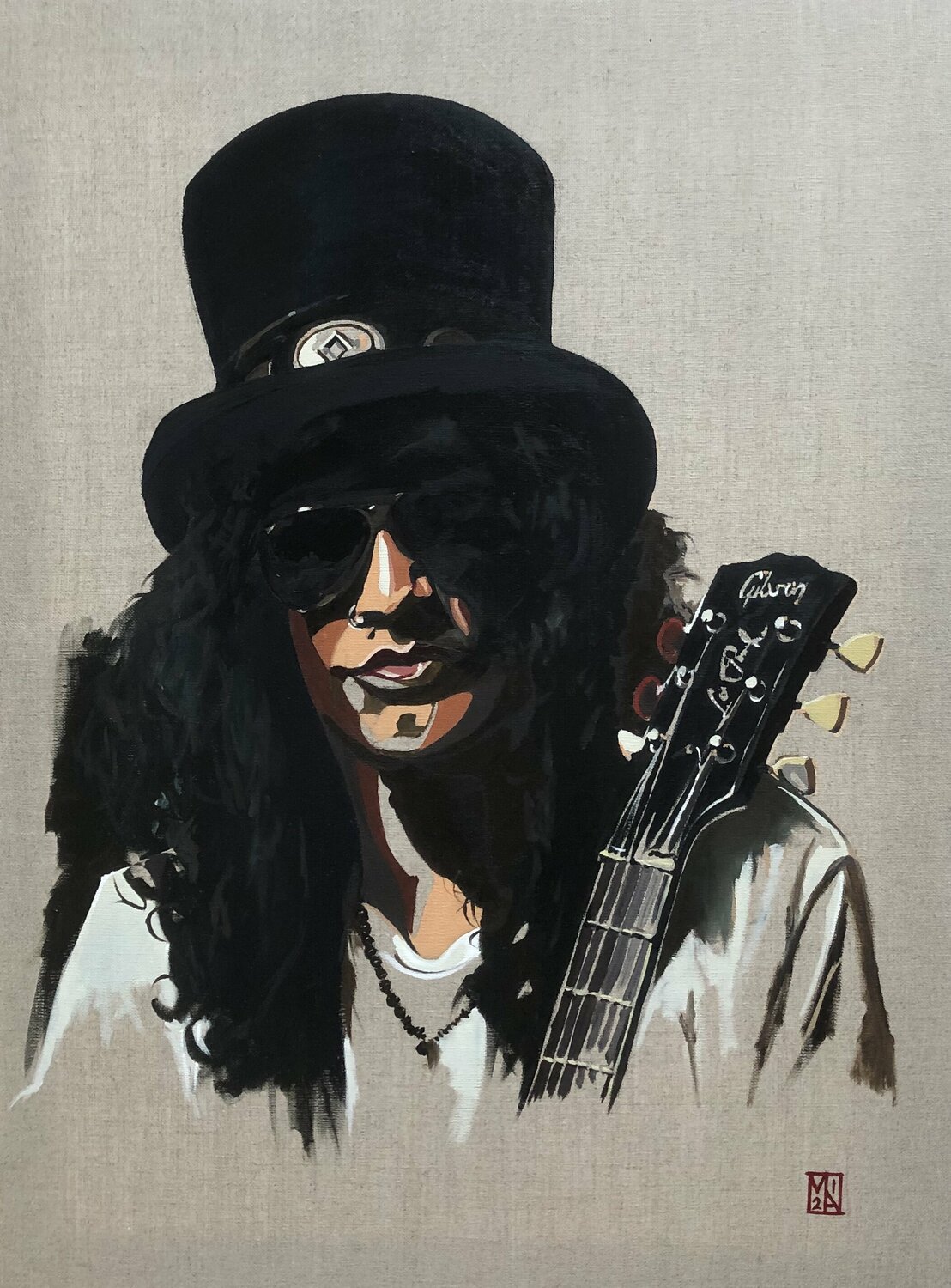 Slash - Guns n Roses by Martin Allen (2021) : Painting Oil on Linen ...