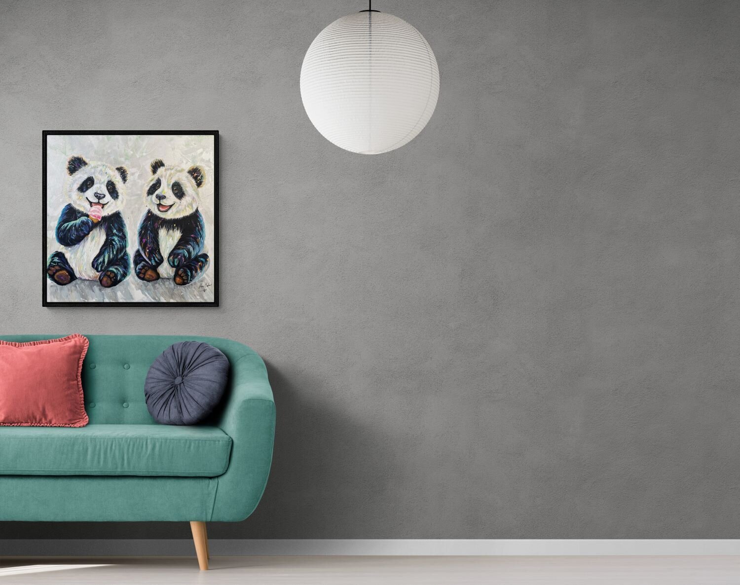 Panda Friends by Hani Badawi Leo (2025) : Painting Acrylic on Canvas ...