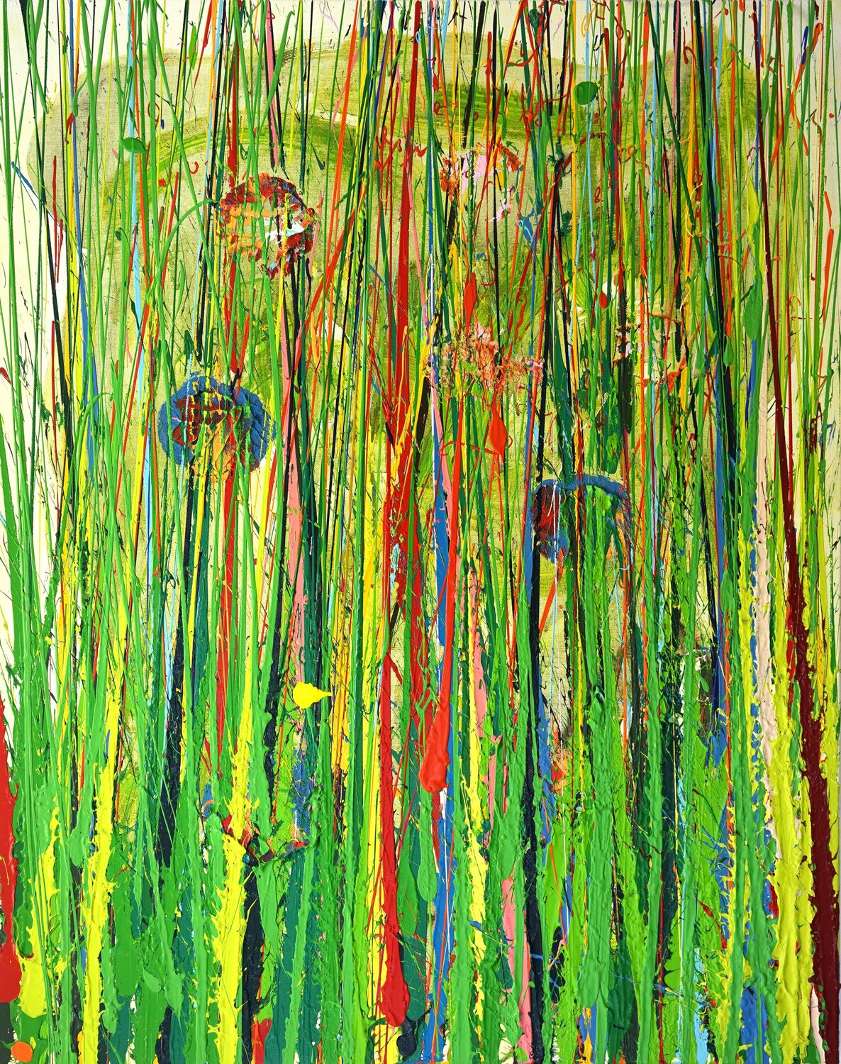 SCHILF 23.4 von Friedhelm Wolfrat (2023): Malerei Acryl, Objekte auf ...