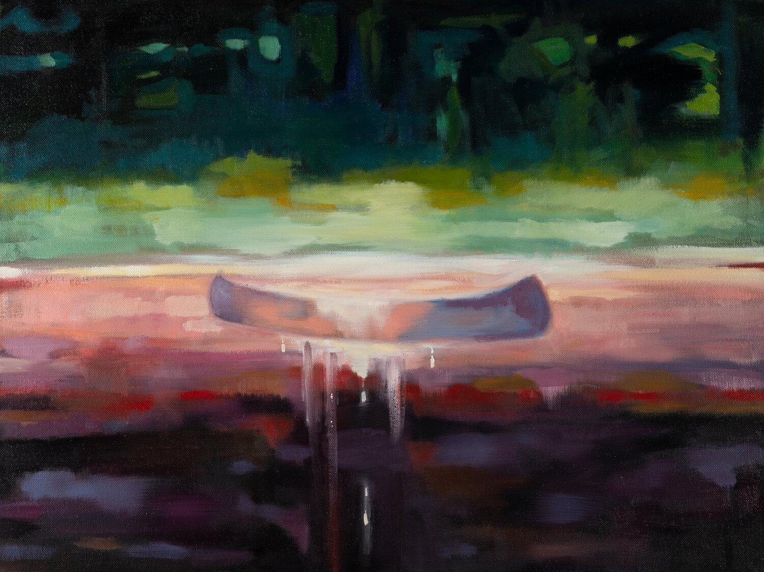 Trinity Canoe by Ron Cooper (2022) : Painting Oil on Canvas - Singulart