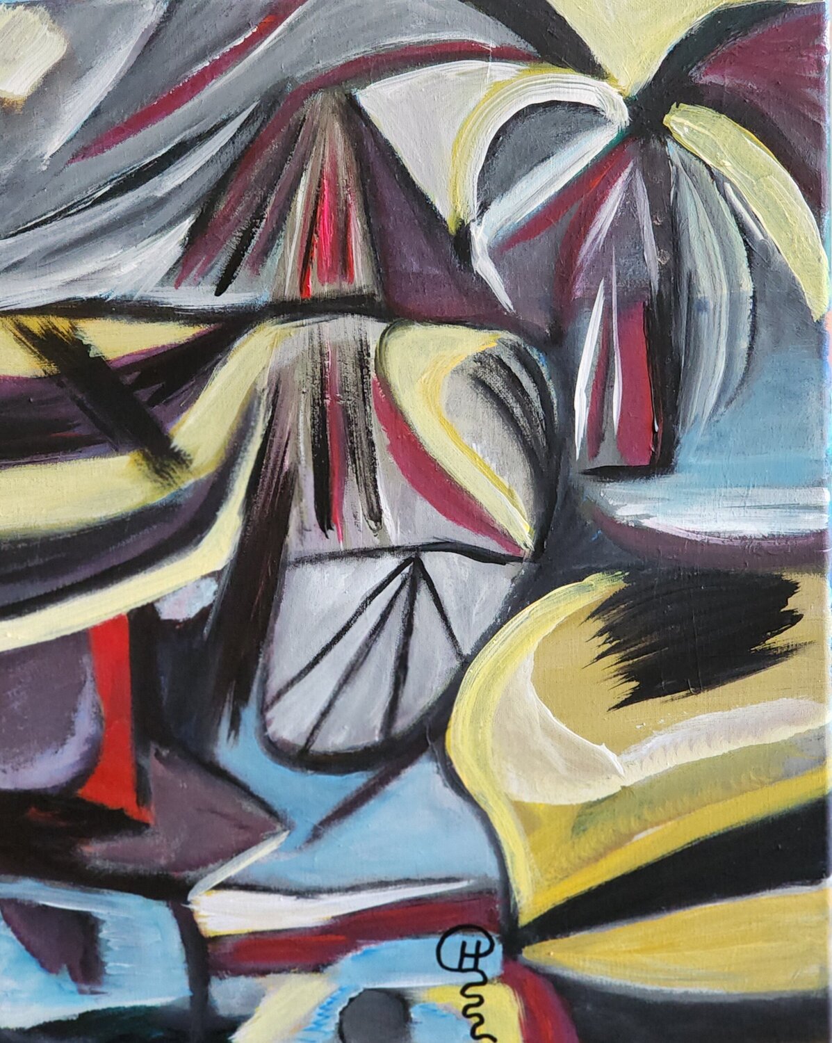 Nighttime Beach Scene by Doc Heiens (2023) : Painting Acrylic on Canvas ...