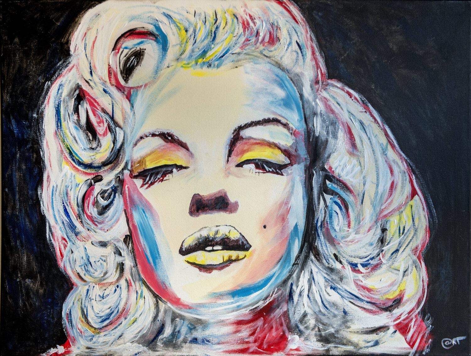 Mondrian Marilyn by Robert Thompson (2017) : Painting Acrylic, Oil on Canvas - Singulart