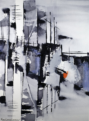 City at the Speed of Life by Maria Lorena Lehman (2023) : Painting ...