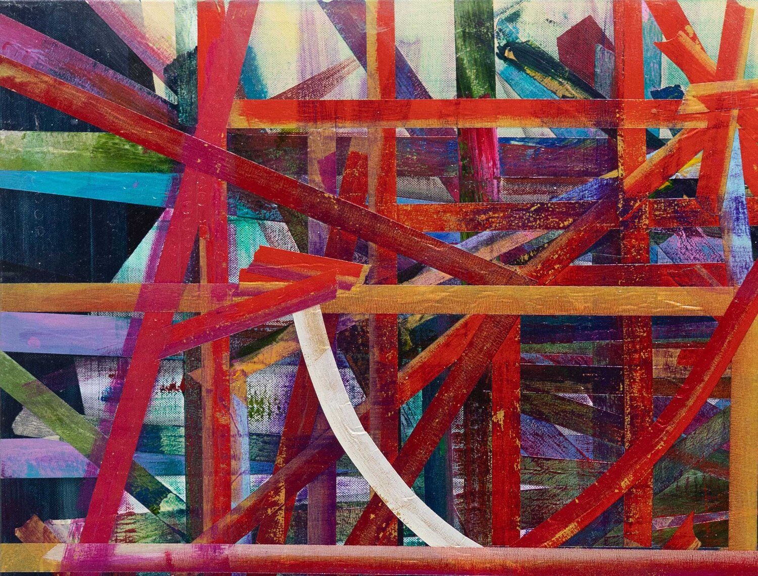 Drunter und Drüber by Peter Knauer (2011) : Painting Acrylic, Collage ...