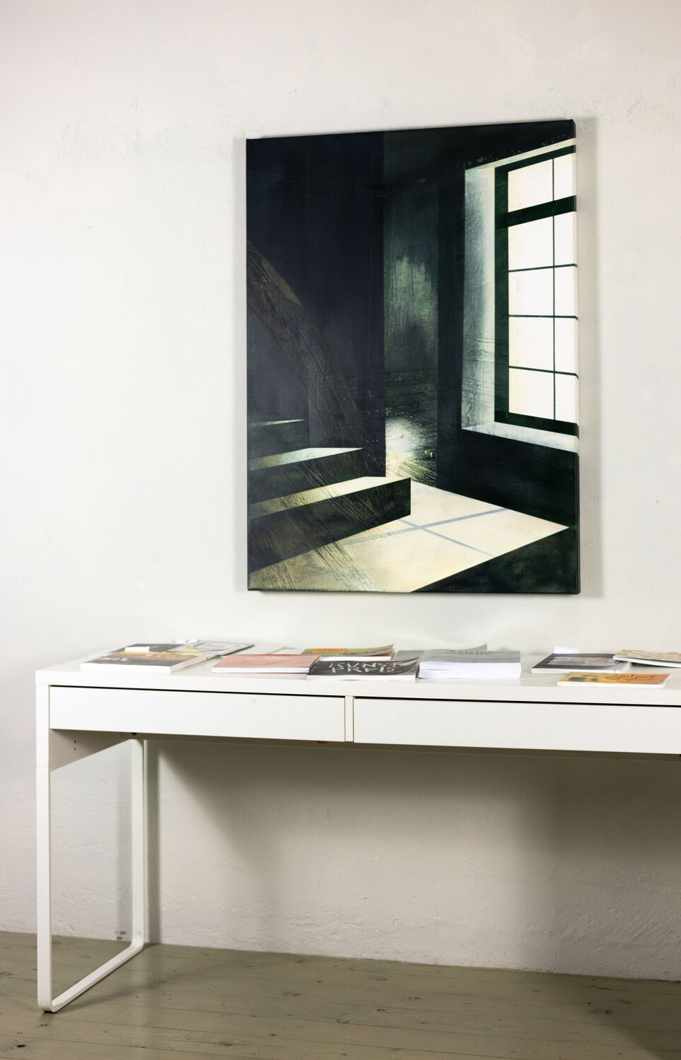 Klares Licht - Leerer Raum II von Peter Knauer (2024): Malerei Acryl ...