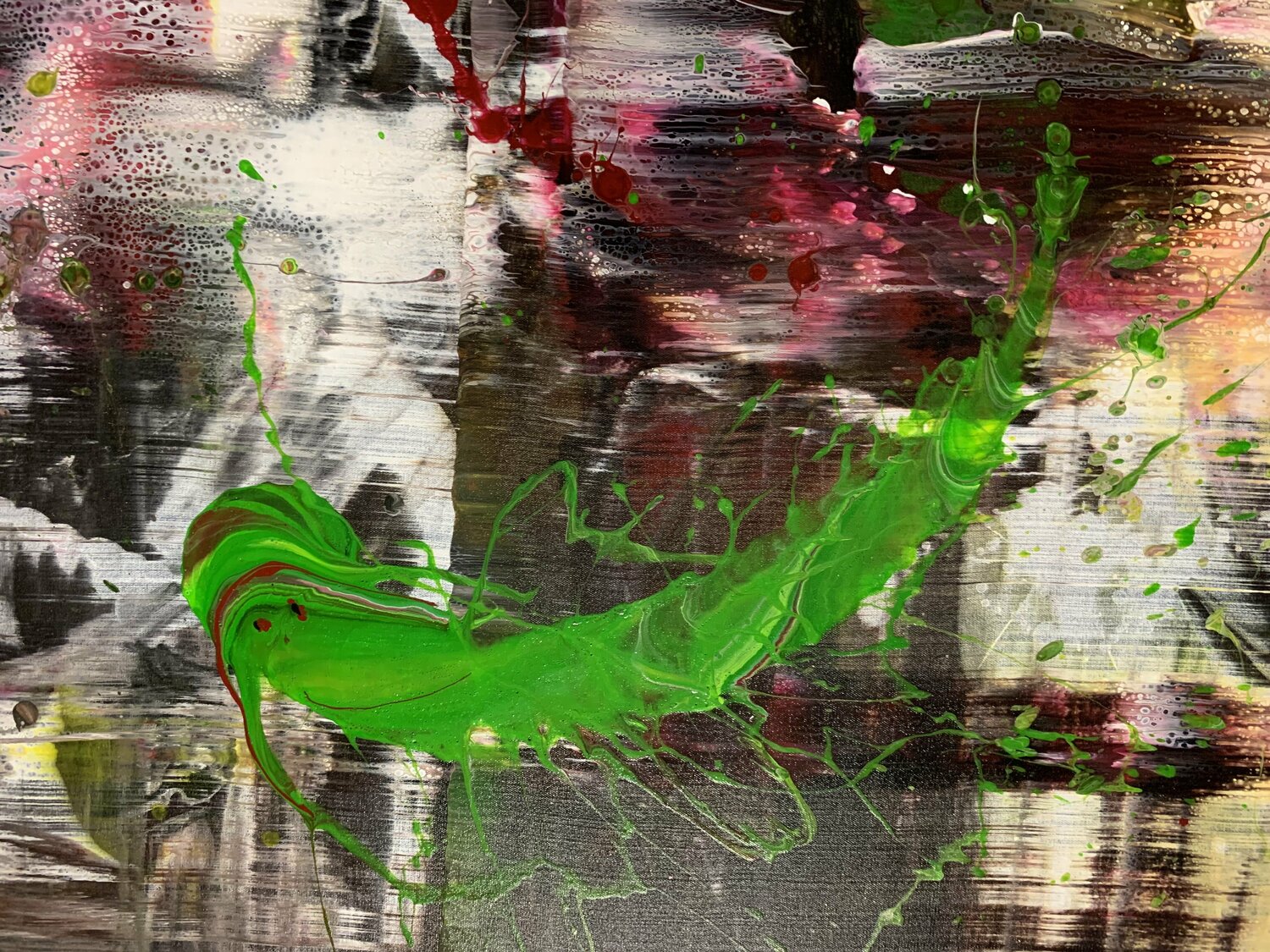 Welt der Klecksfische von Sandra Lederer (2020): Malerei Acryl auf ...