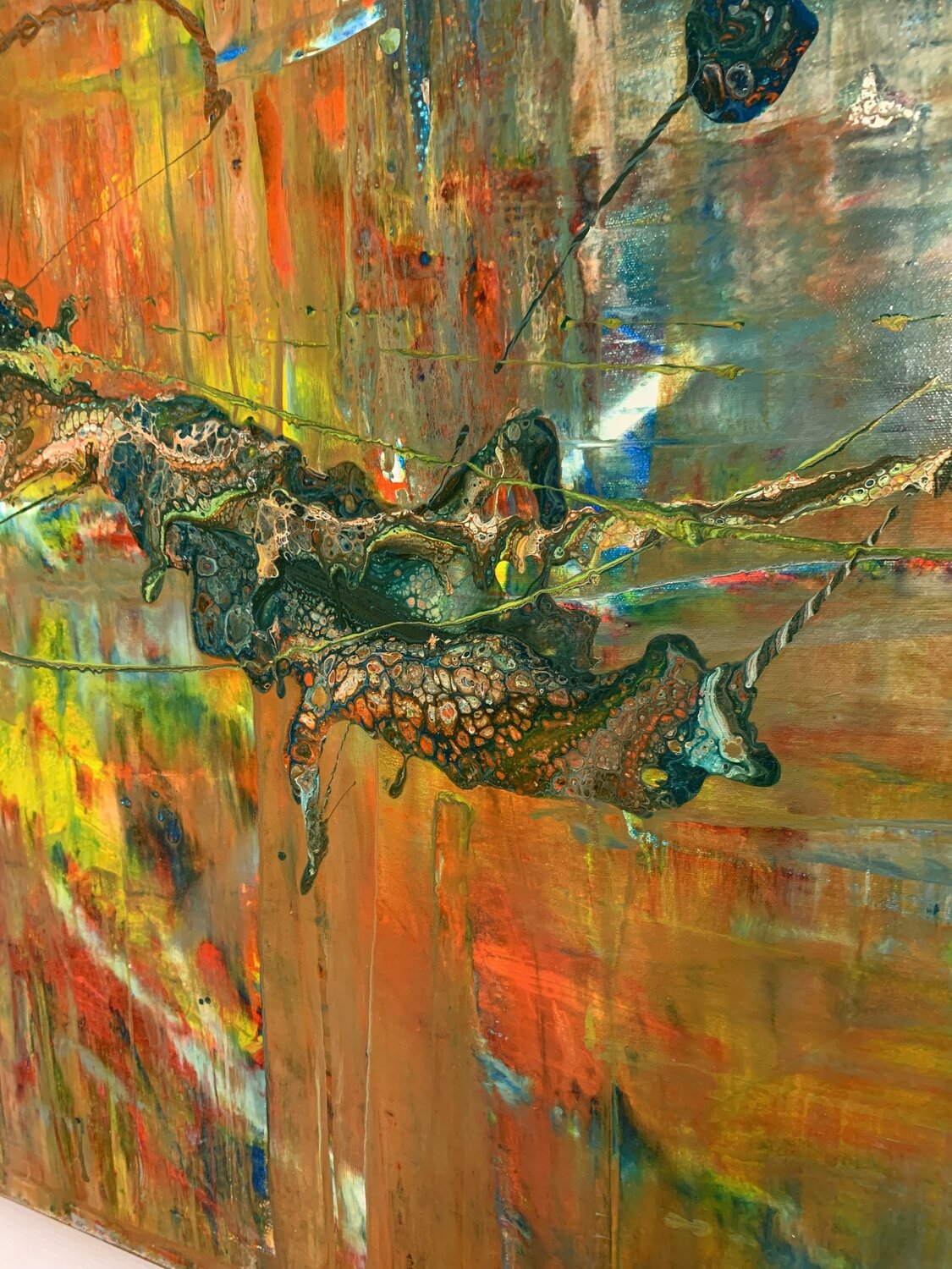 Space Taxi von Sandra Lederer (2018): Malerei Acryl, Lack auf Leinwand ...