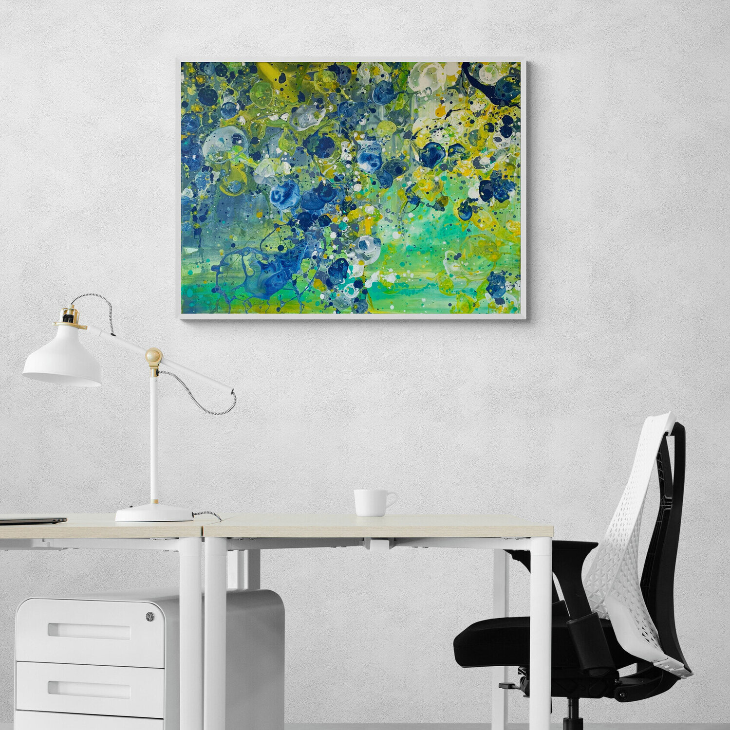 Blue Symphonie by Sandra Lederer (2022) : Painting Acrylic, Lacquer on ...