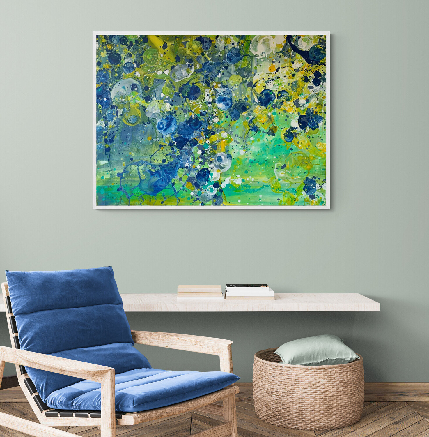 Blue Symphonie by Sandra Lederer (2022) : Painting Acrylic, Lacquer on ...