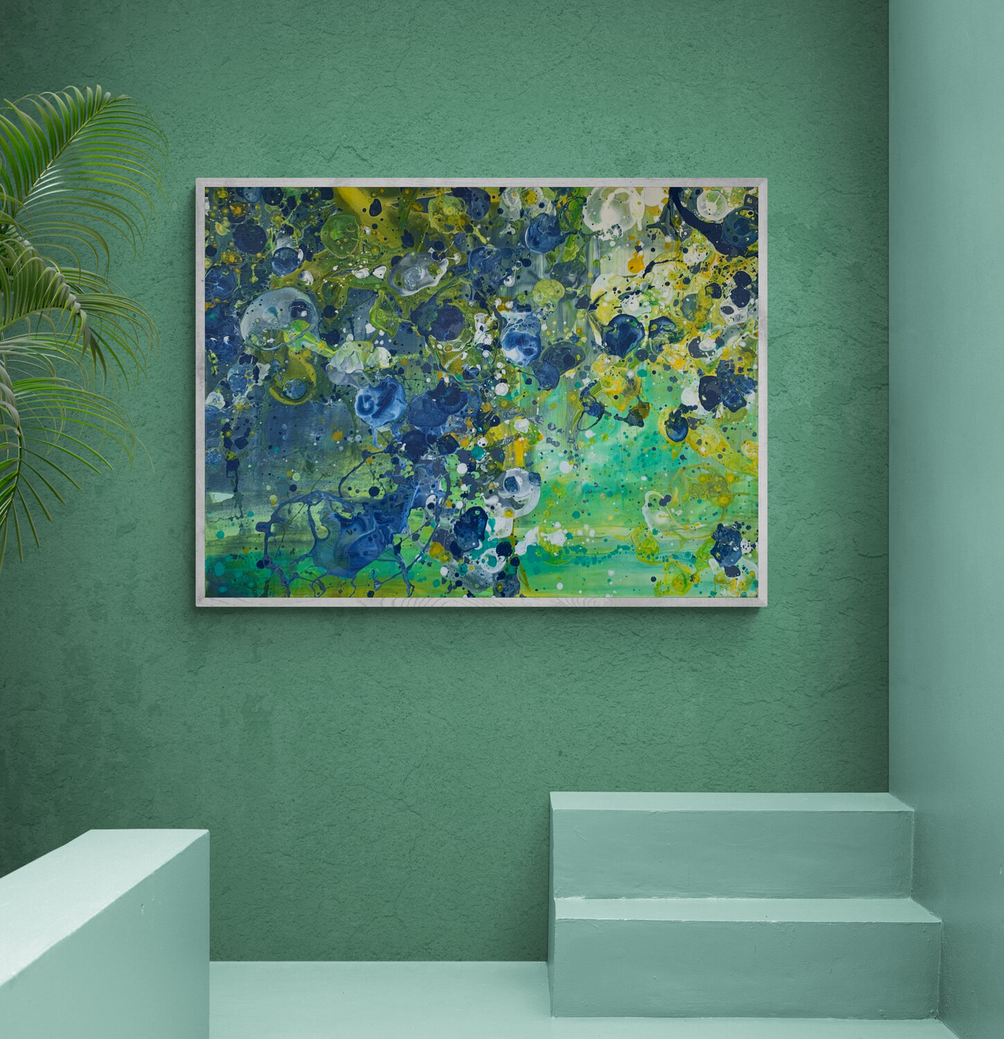 Blue Symphonie by Sandra Lederer (2022) : Painting Acrylic, Lacquer on ...