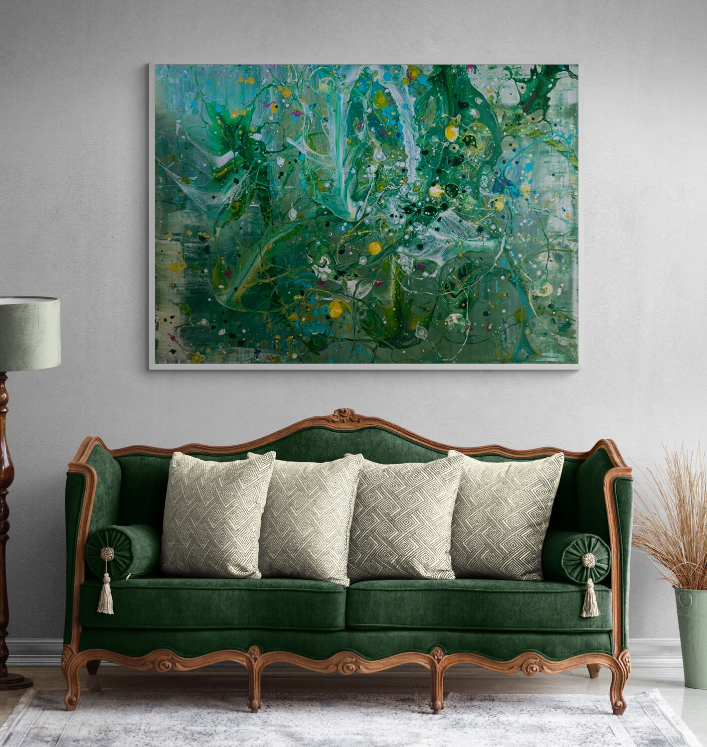 Underwater by Sandra Lederer (2022) : Painting Acrylic, Lacquer on ...