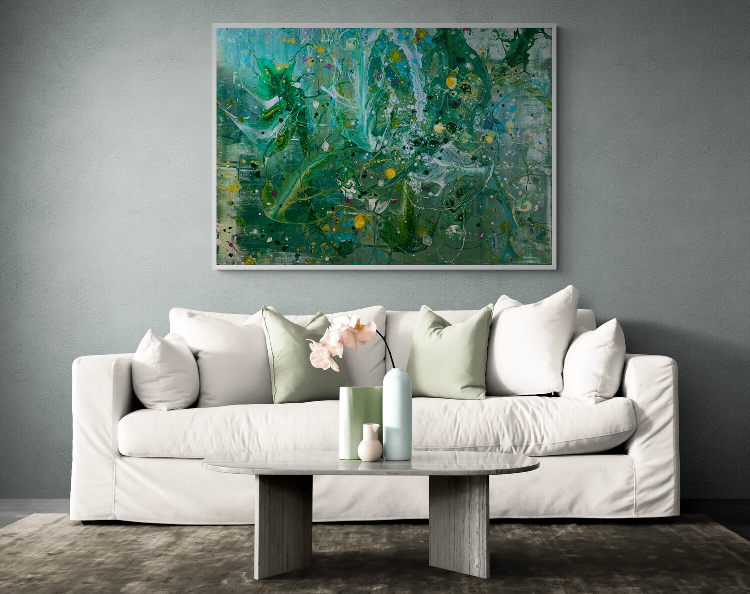 Underwater by Sandra Lederer (2022) : Painting Acrylic, Lacquer on ...