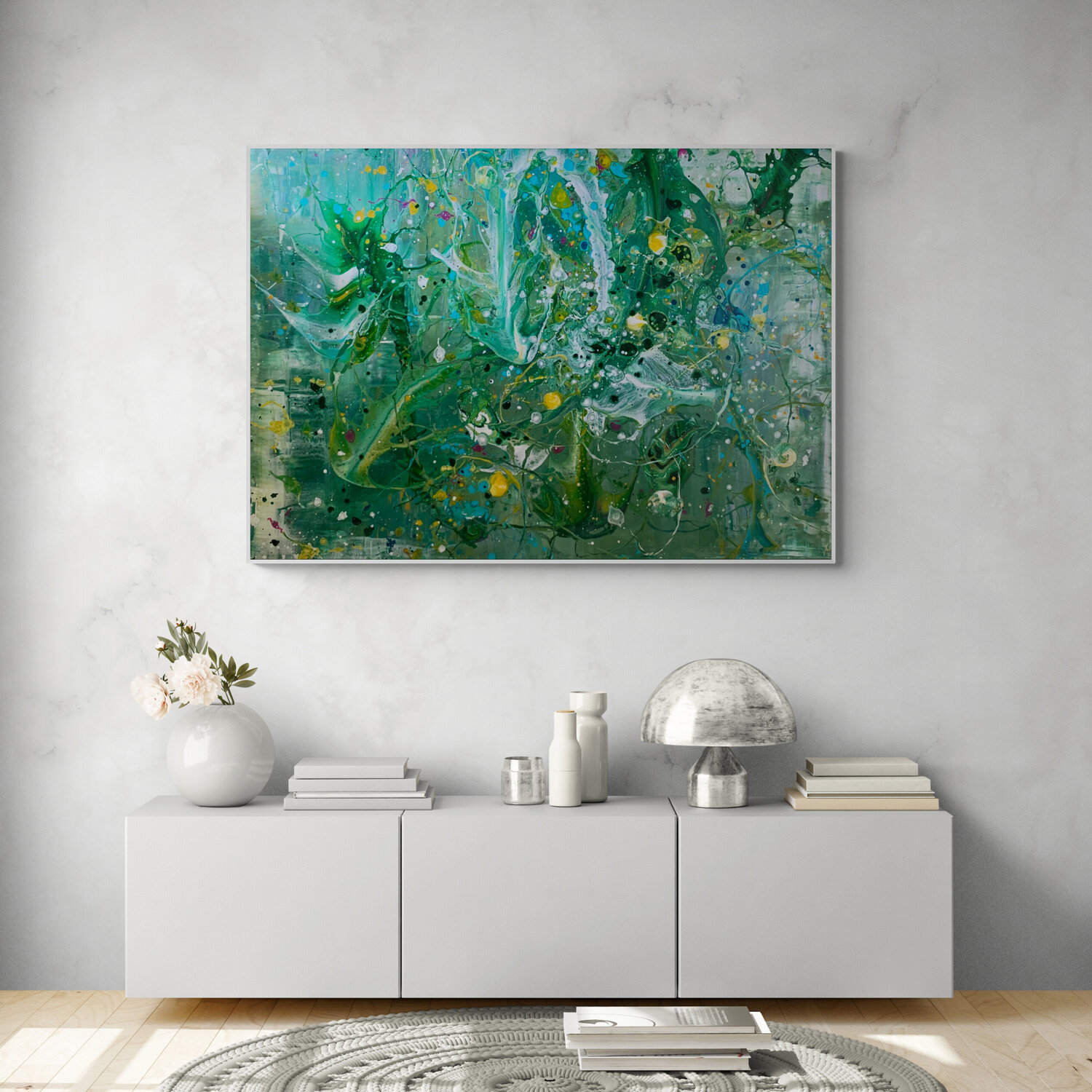 Underwater by Sandra Lederer (2022) : Painting Acrylic, Lacquer on ...
