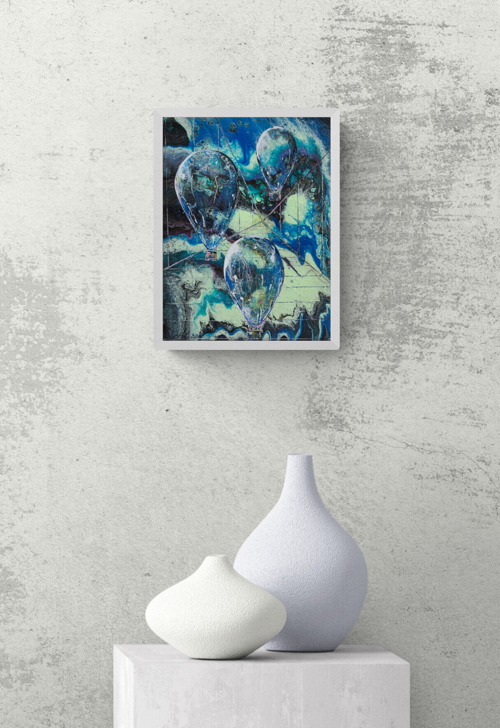 Kleine Ballons by Sandra Lederer (2021) : Painting Acrylic, Colored ...