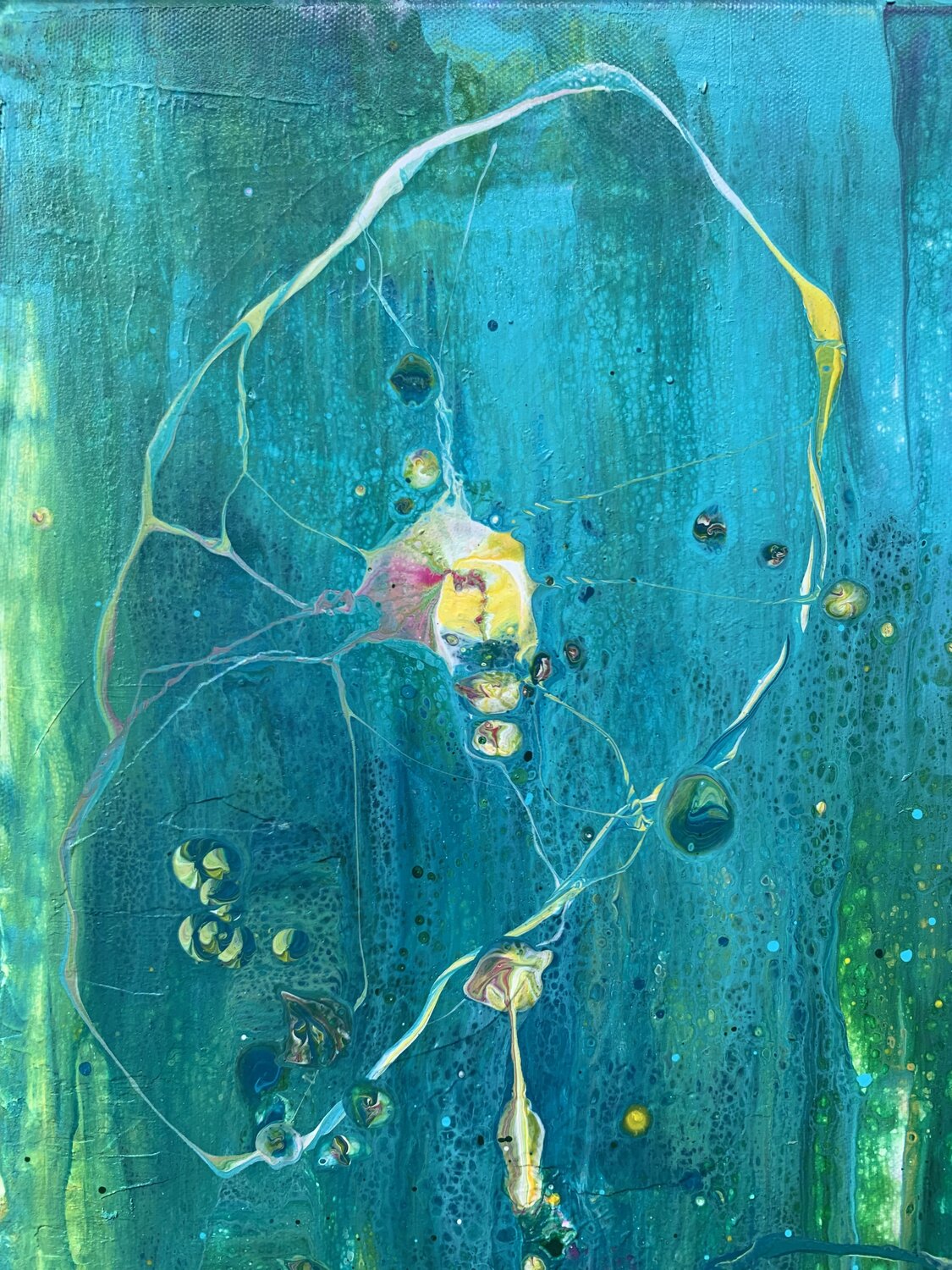 Waterworld by Sandra Lederer (2022) : Painting Acrylic, Lacquer on ...