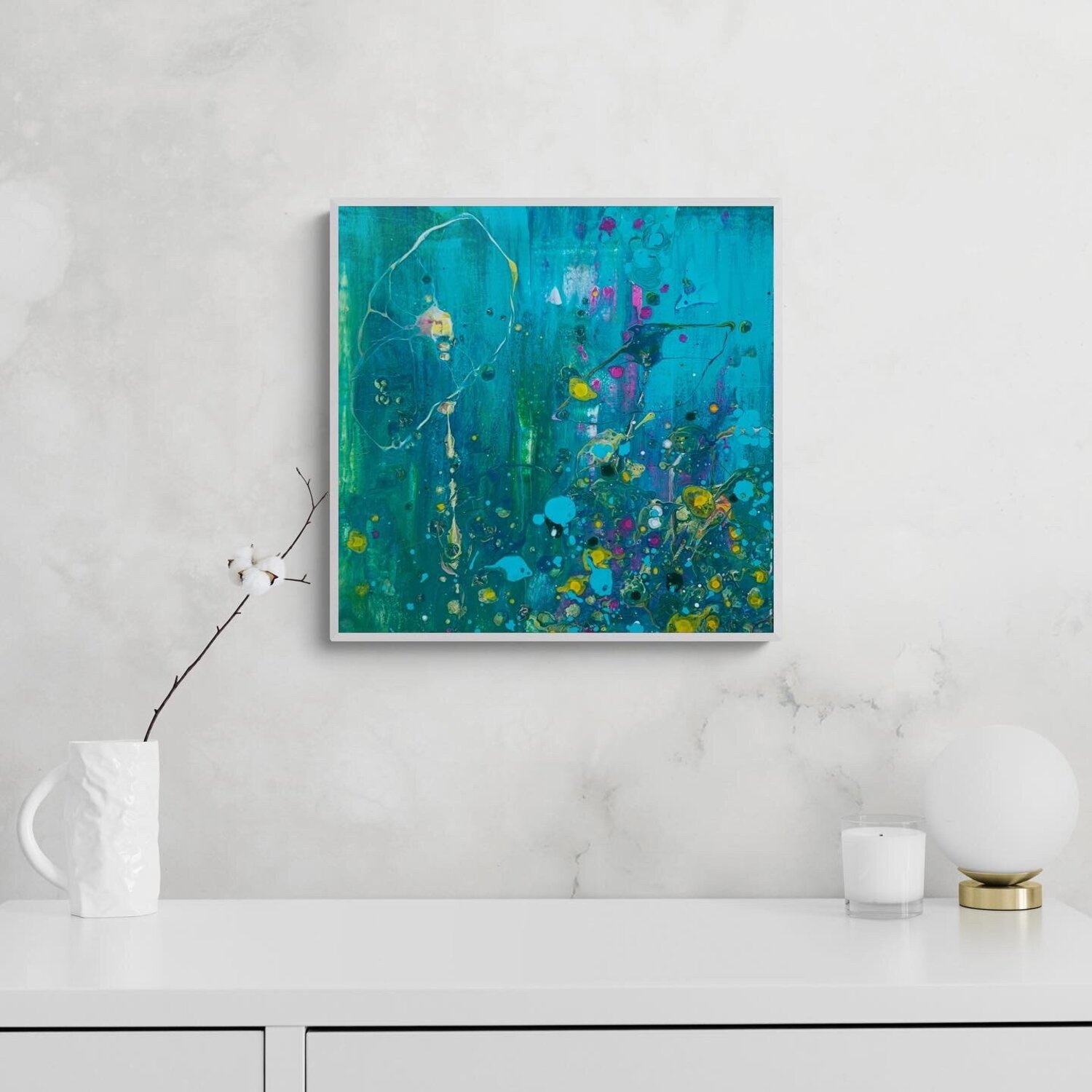 Waterworld by Sandra Lederer (2022) : Painting Acrylic, Lacquer on ...