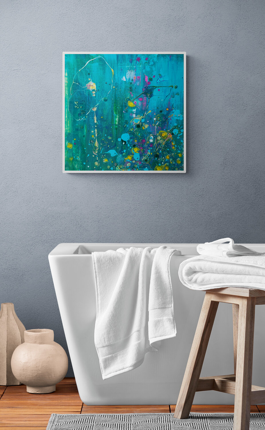 Waterworld by Sandra Lederer (2022) : Painting Acrylic, Lacquer on ...