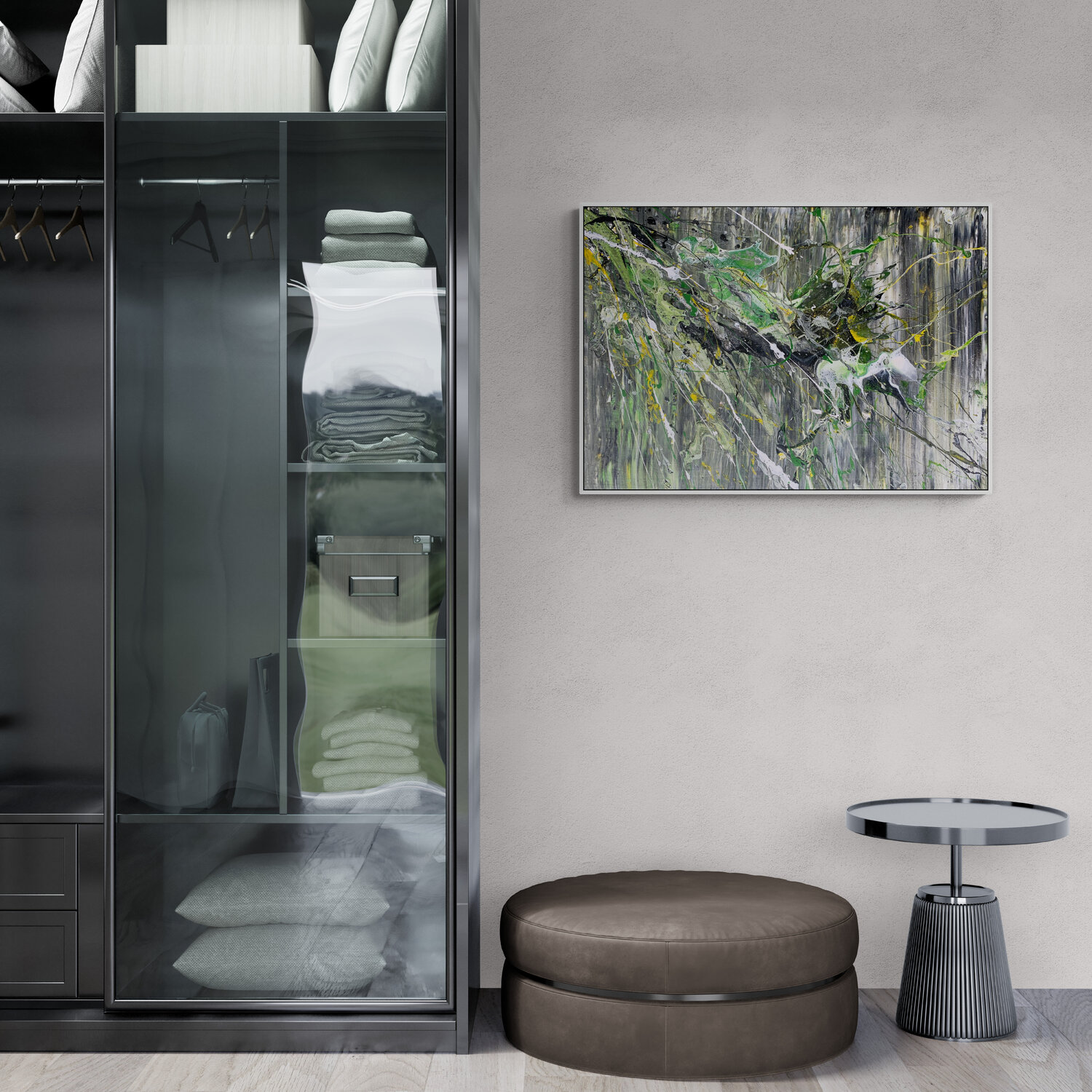 Explosion von Sandra Lederer (2024): Malerei Acryl, Lack auf Leinwand ...