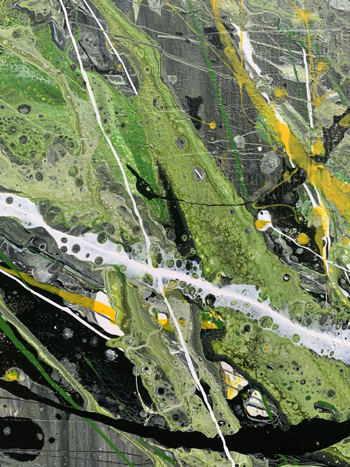 Explosion von Sandra Lederer (2024): Malerei Acryl, Lack auf Leinwand ...