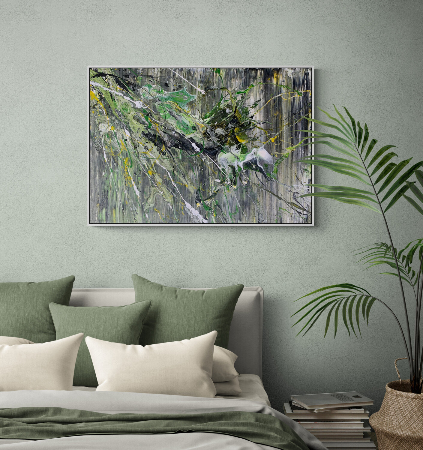 Explosion von Sandra Lederer (2024): Malerei Acryl, Lack auf Leinwand ...