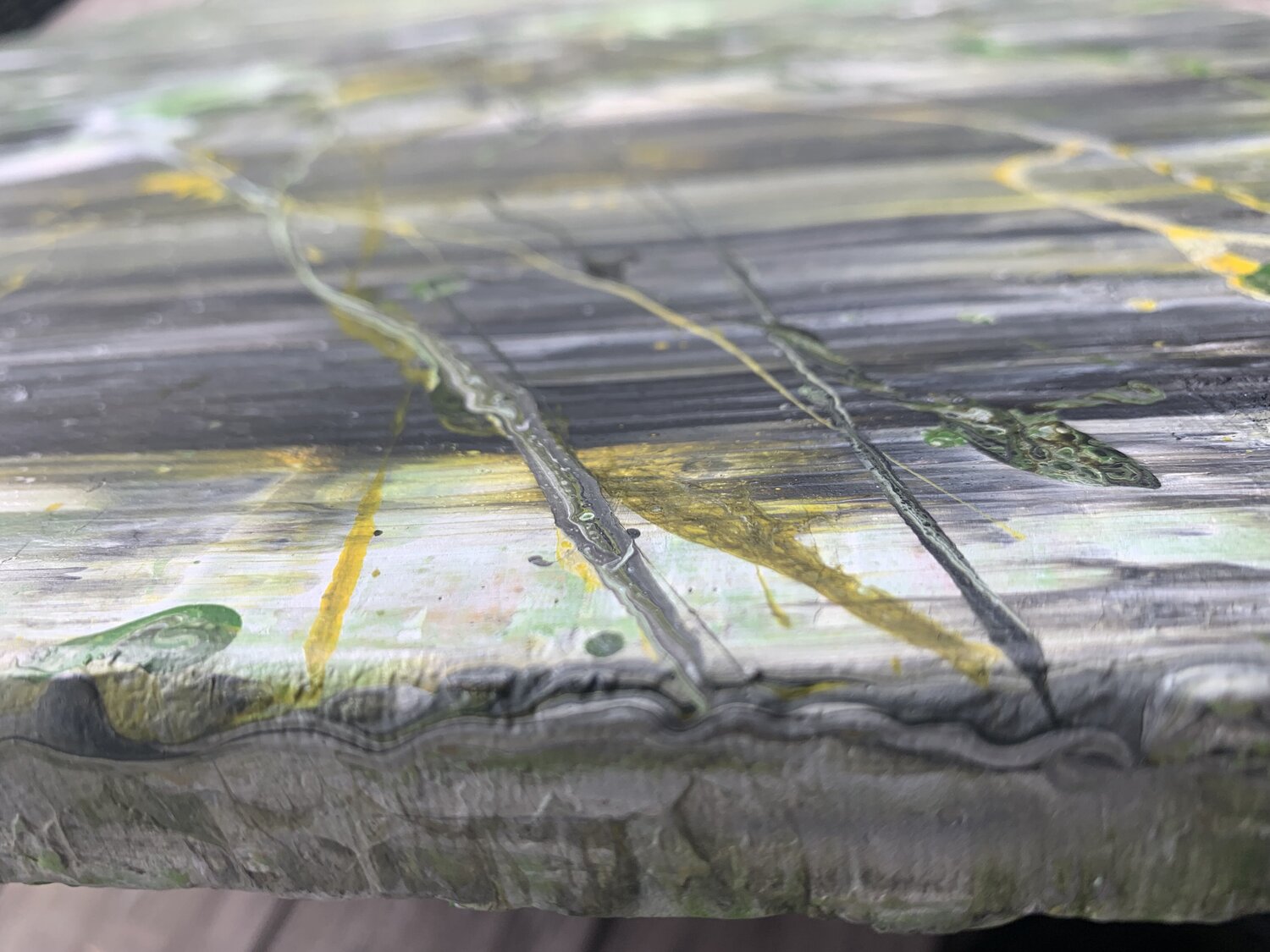 Explosion von Sandra Lederer (2024): Malerei Acryl, Lack auf Leinwand ...