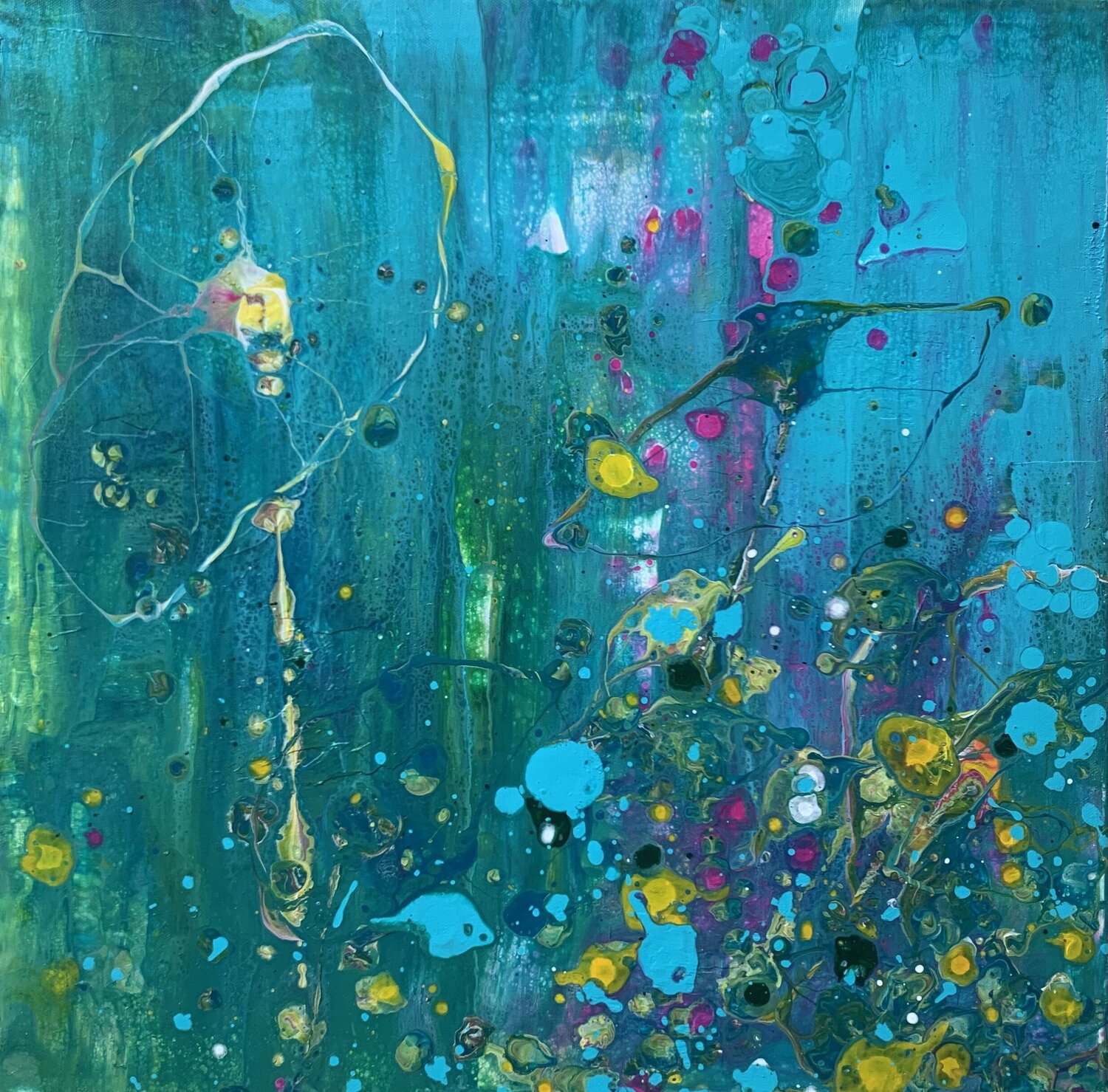Waterworld by Sandra Lederer (2022) : Painting Acrylic, Lacquer on ...