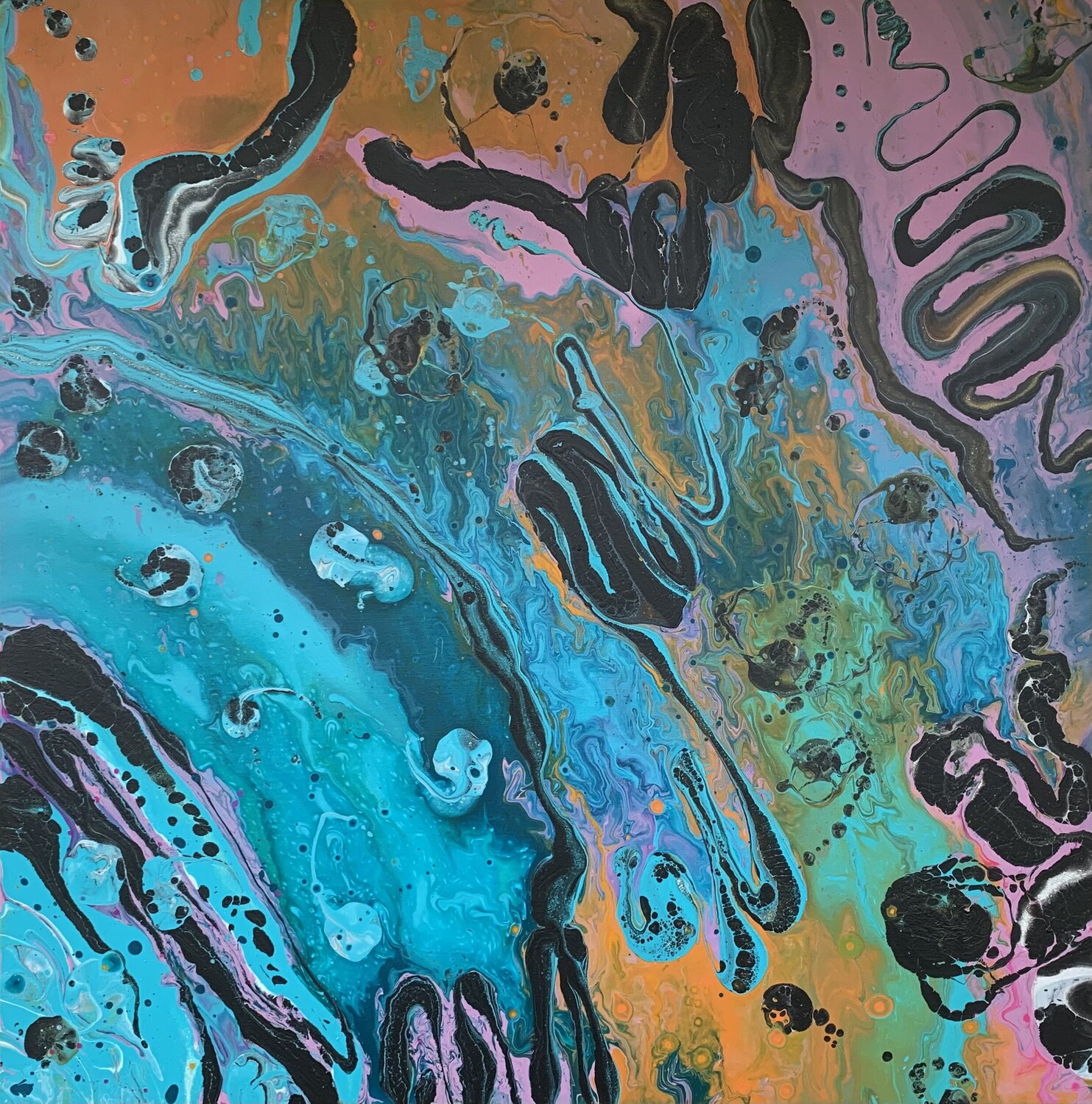 Schlangenstrudel by Sandra Lederer (2022) : Painting Acrylic on Canvas ...