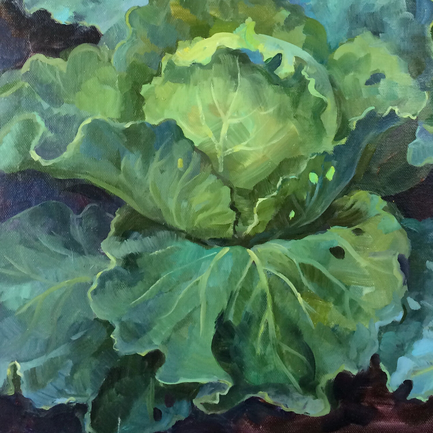 Magic cabbage by Vera Grebennikova (2019) : Painting Oil on Canvas ...