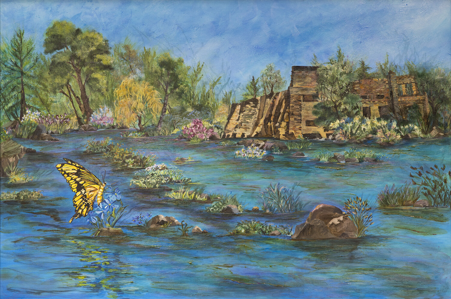 Gossamer Among The Ruins by Eva Hunter (2019) : Painting Acrylic on ...