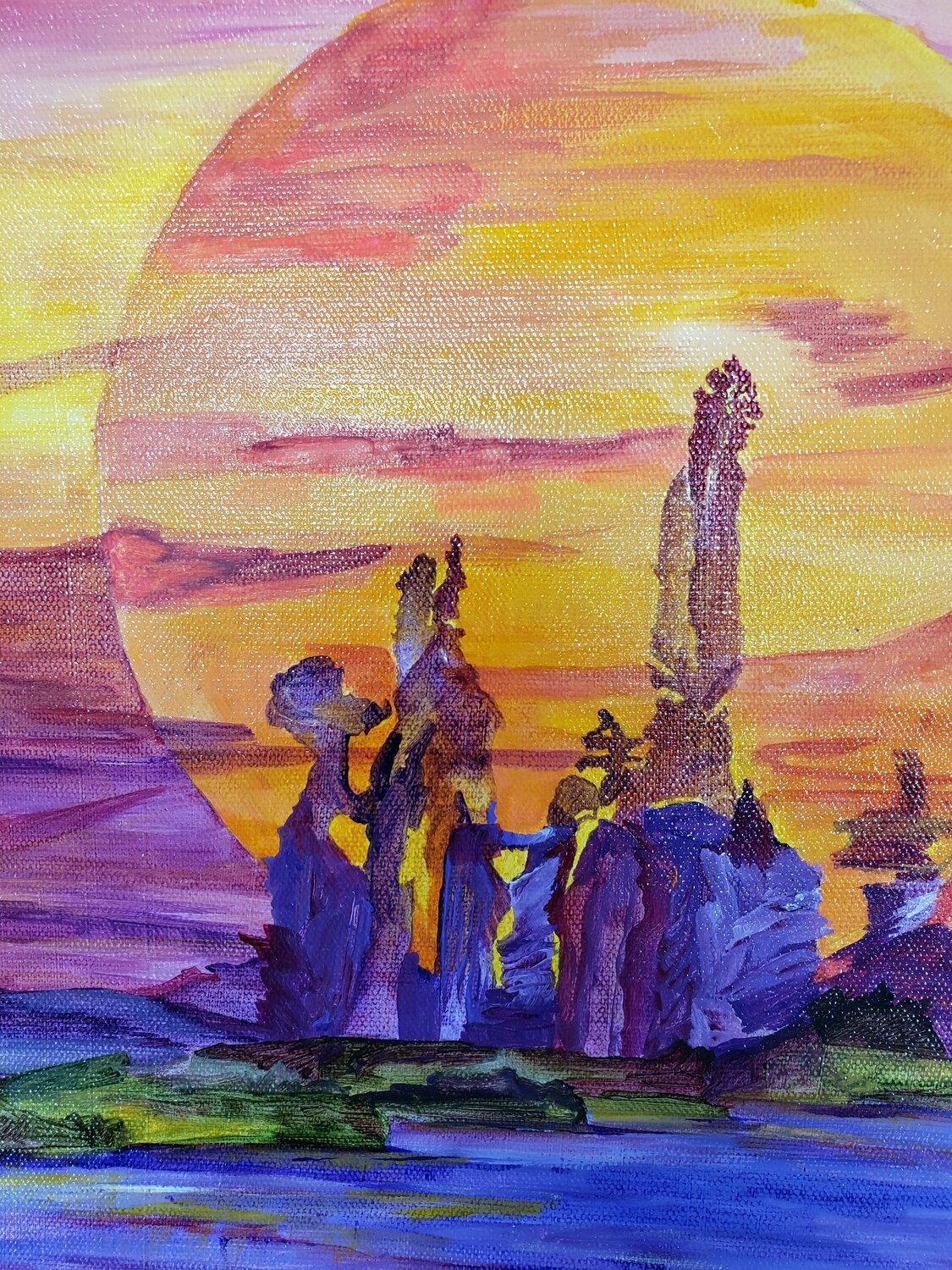 Moon Dance by Eva Hunter (2021) : Painting Acrylic on Canvas - Singulart