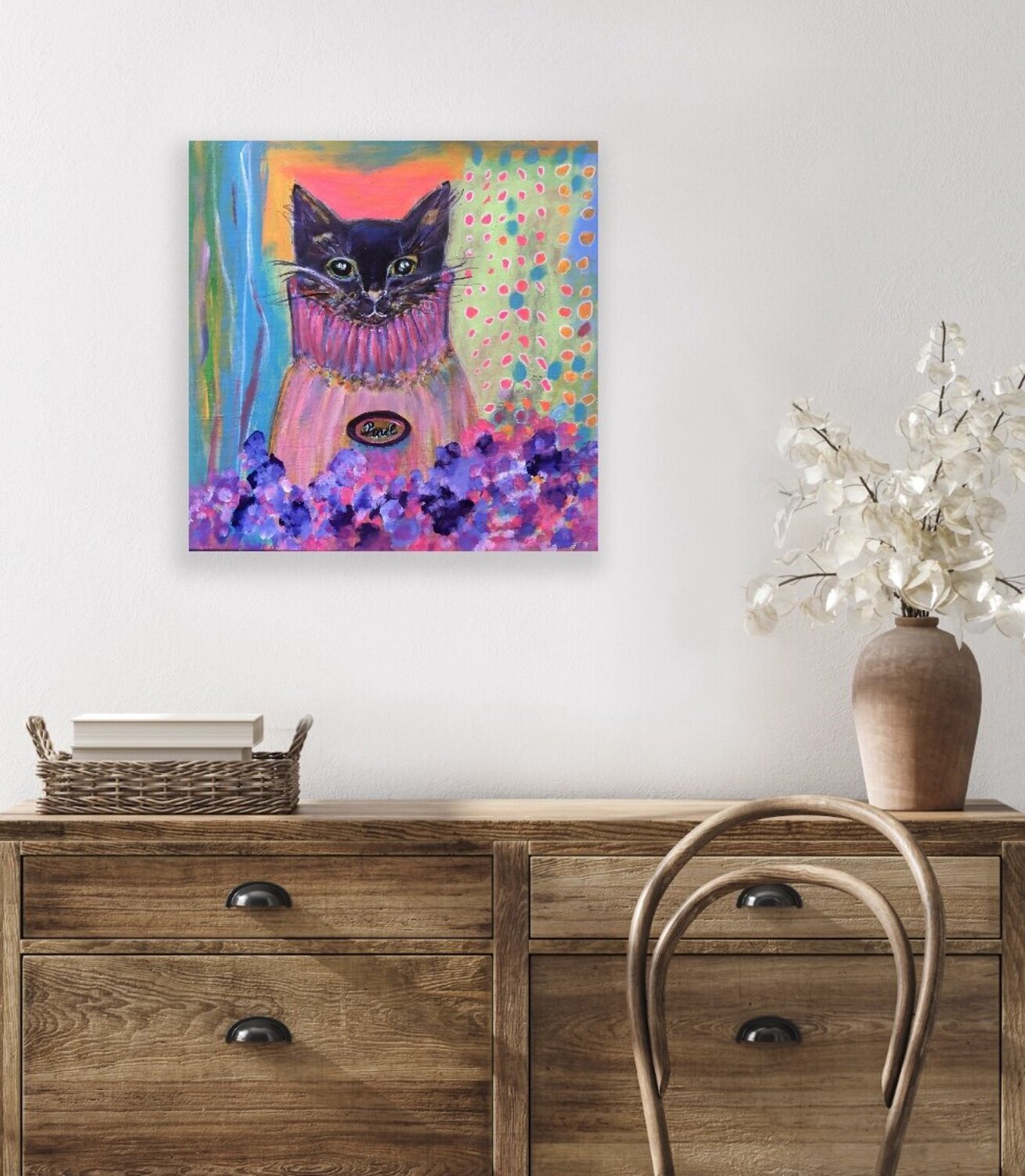 Kater Paul mit Rollkragen by Anne Samson (2022) : Painting Acrylic on Canvas - Singulart