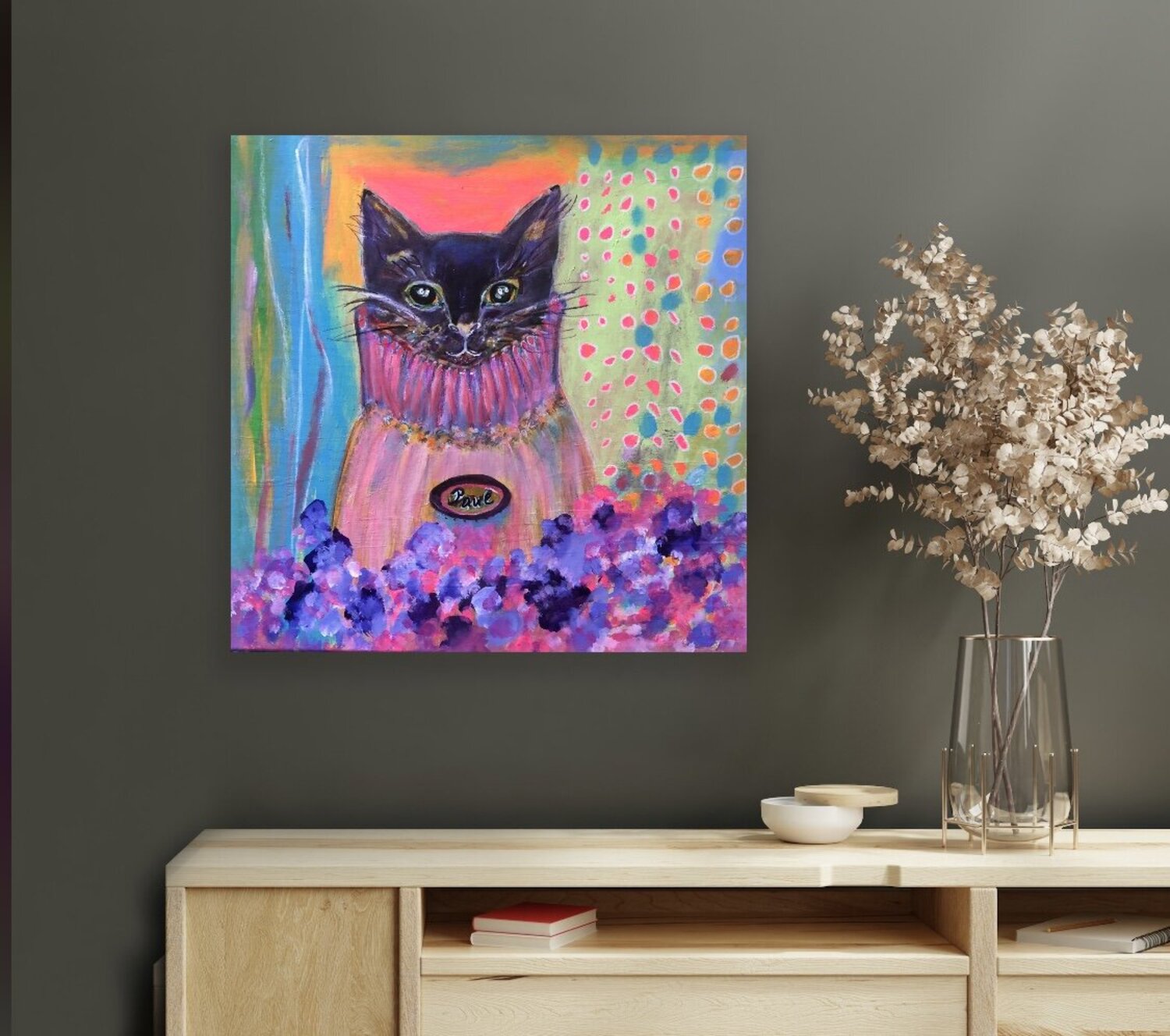 Kater Paul mit Rollkragen by Anne Samson (2022) : Painting Acrylic on ...