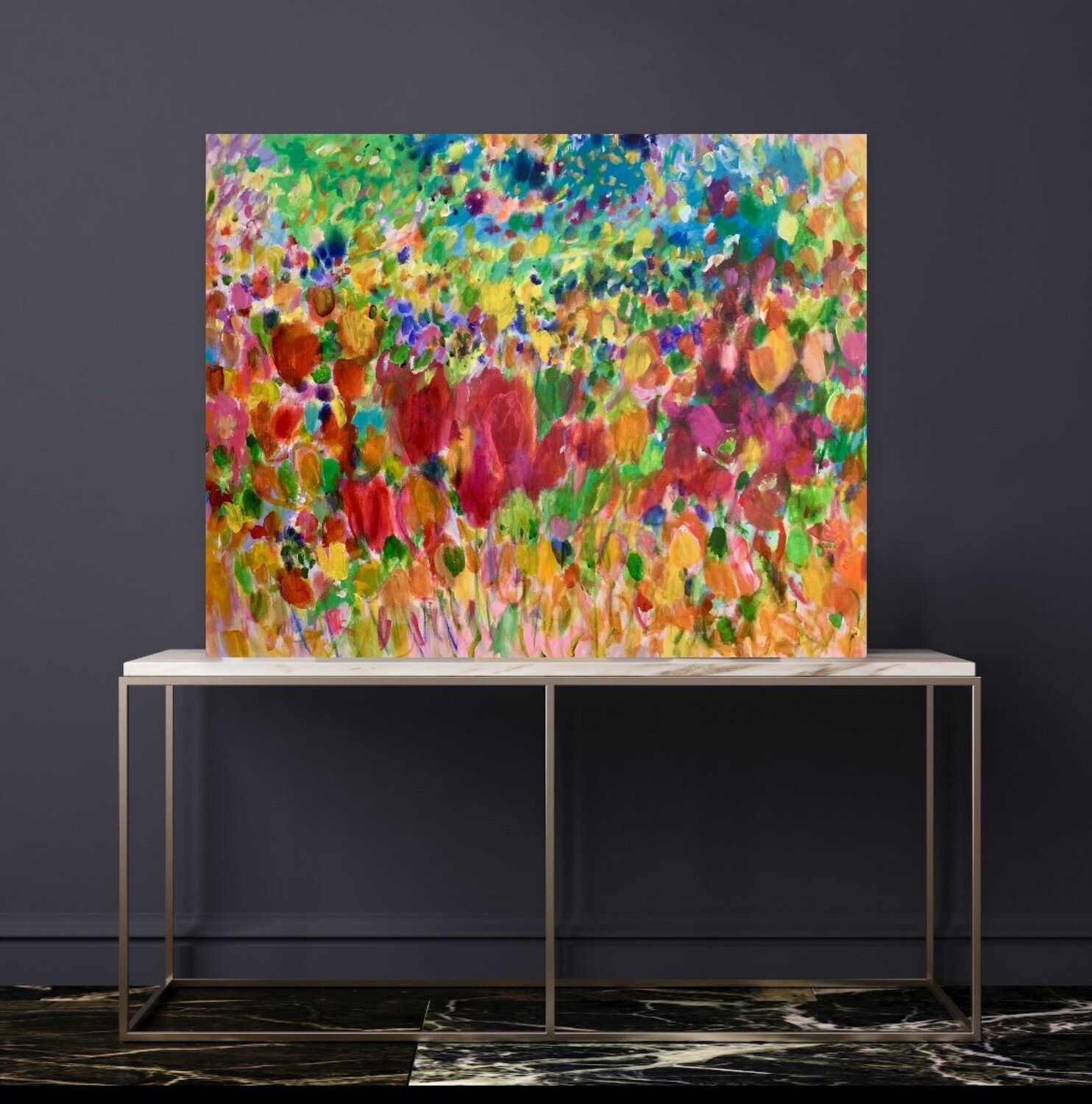 Das große Blühen by Anne Samson (2023) : Painting Acrylic on Canvas ...