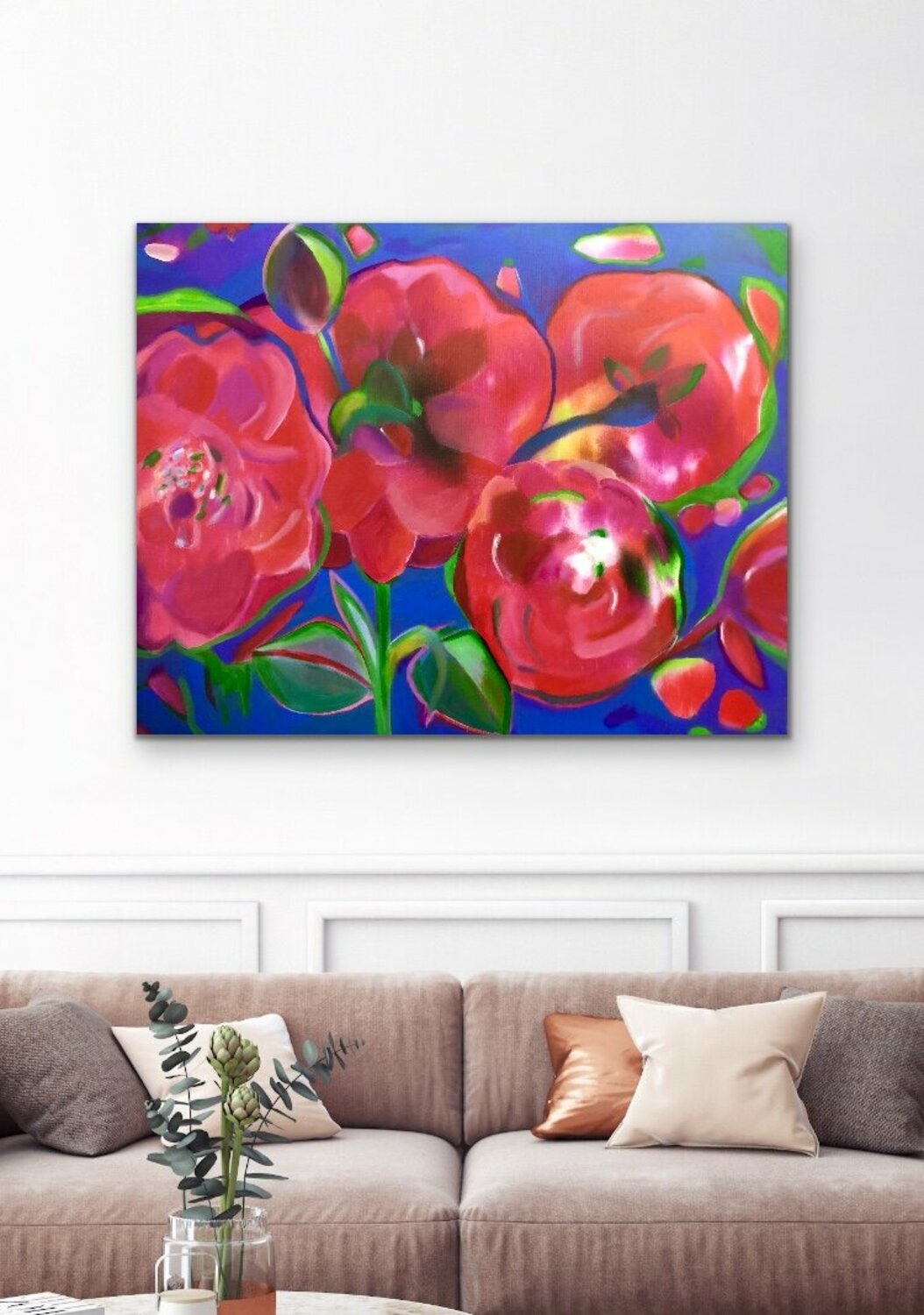 Love is a red flower de Anne Samson (2021) : Peinture Acrylique sur ...