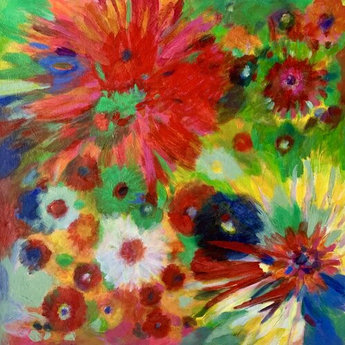 Flower power by Anne Samson (2025) : Painting Acrylic on Canvas - Singulart