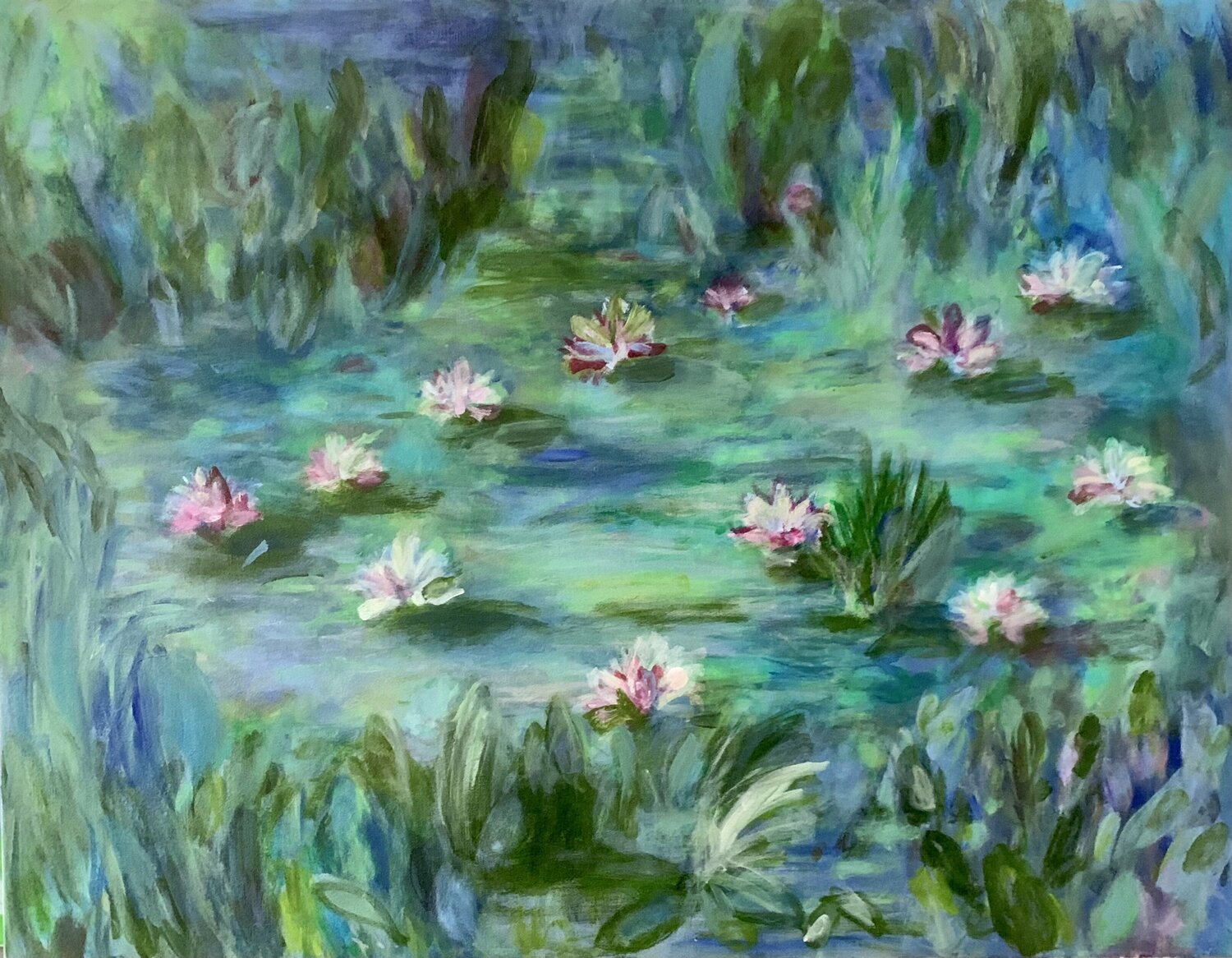 Rendezvous mit Claude Monet de Anne Samson (2025): Pintura Acrílico en Lienzo - Singulart