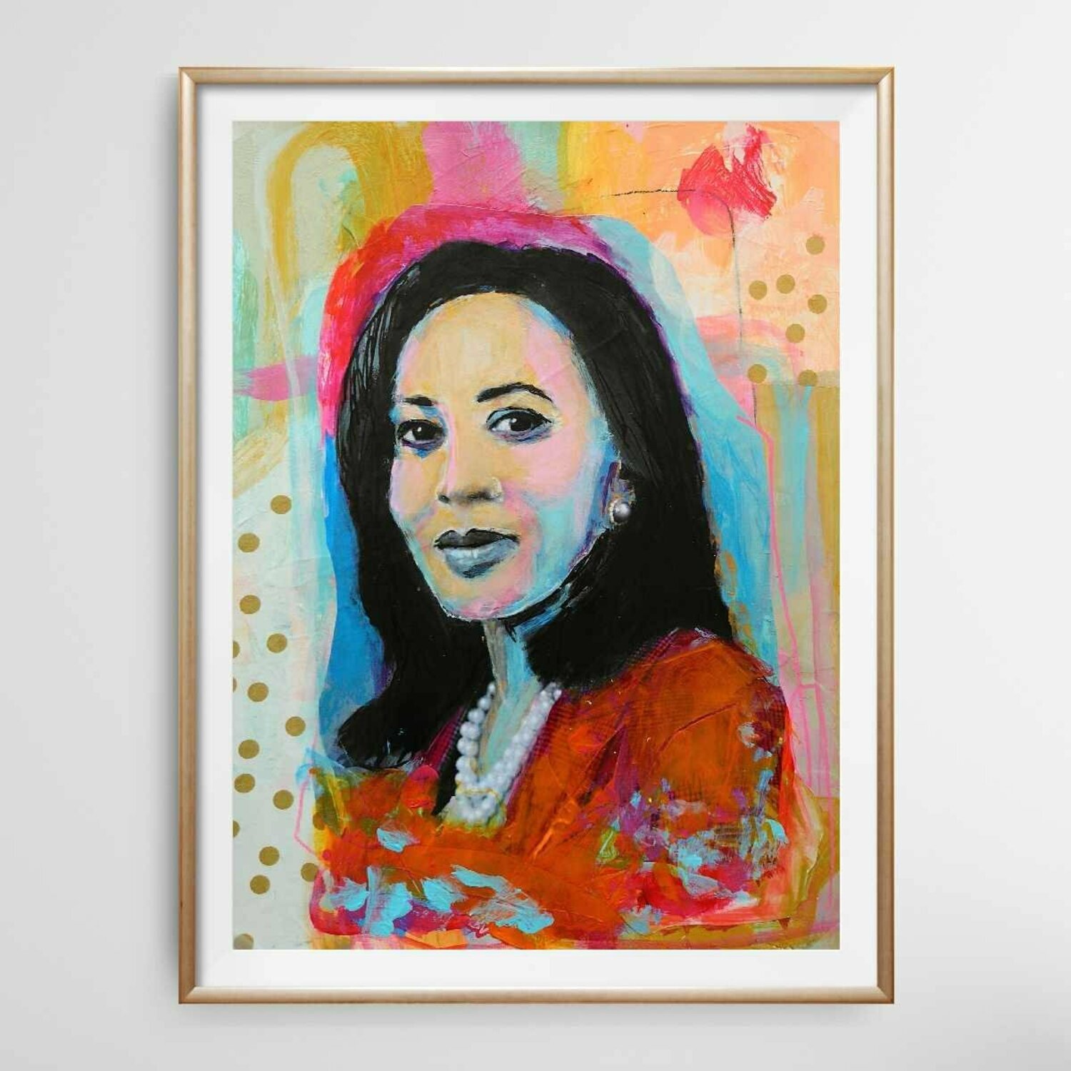 Kamala Harris by Marisol Evora (2021) : Work on Paper Acrylic, Collage ...